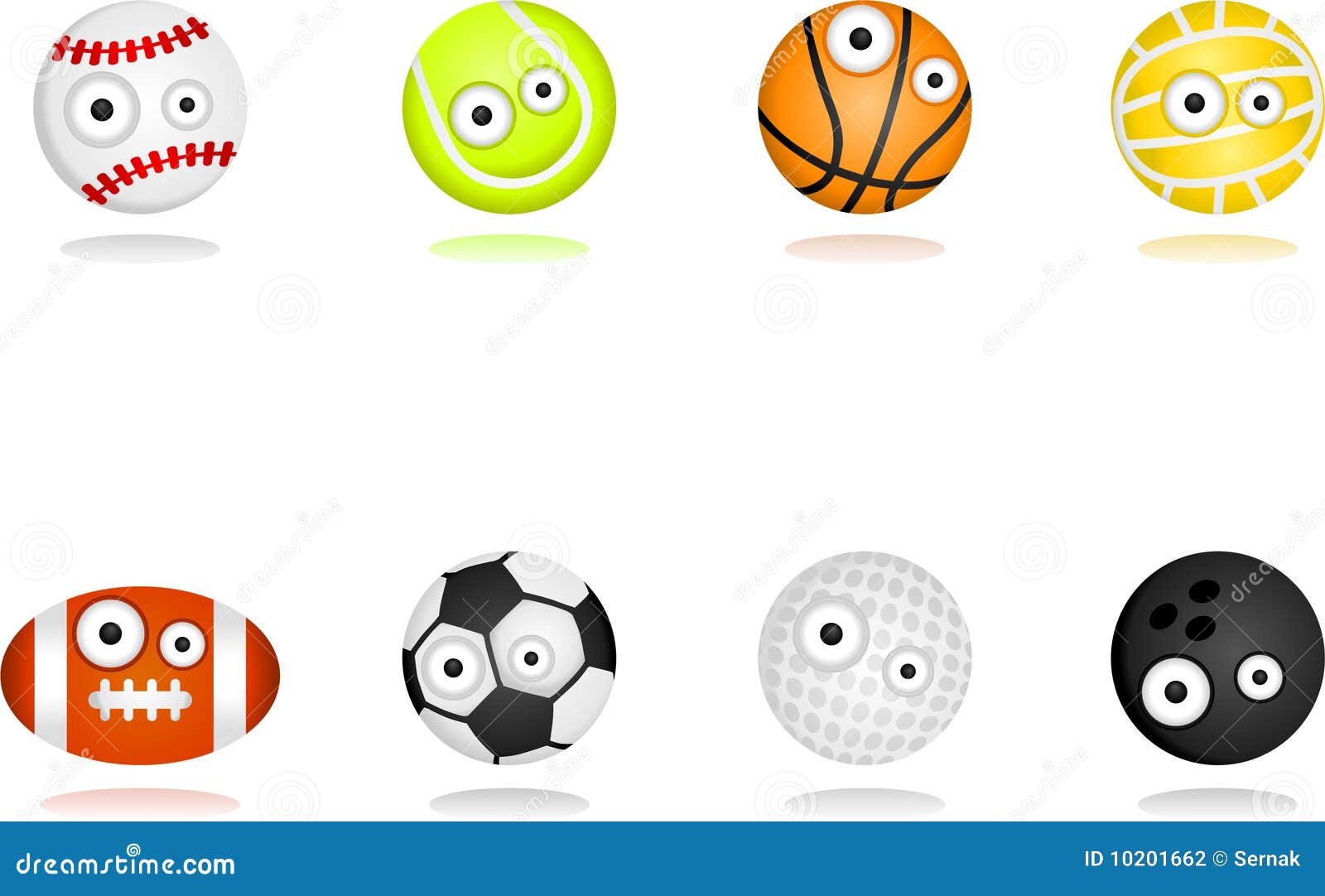 Conjunto De Caracteres De La Bola Ilustración del Vector - Ilustración ...