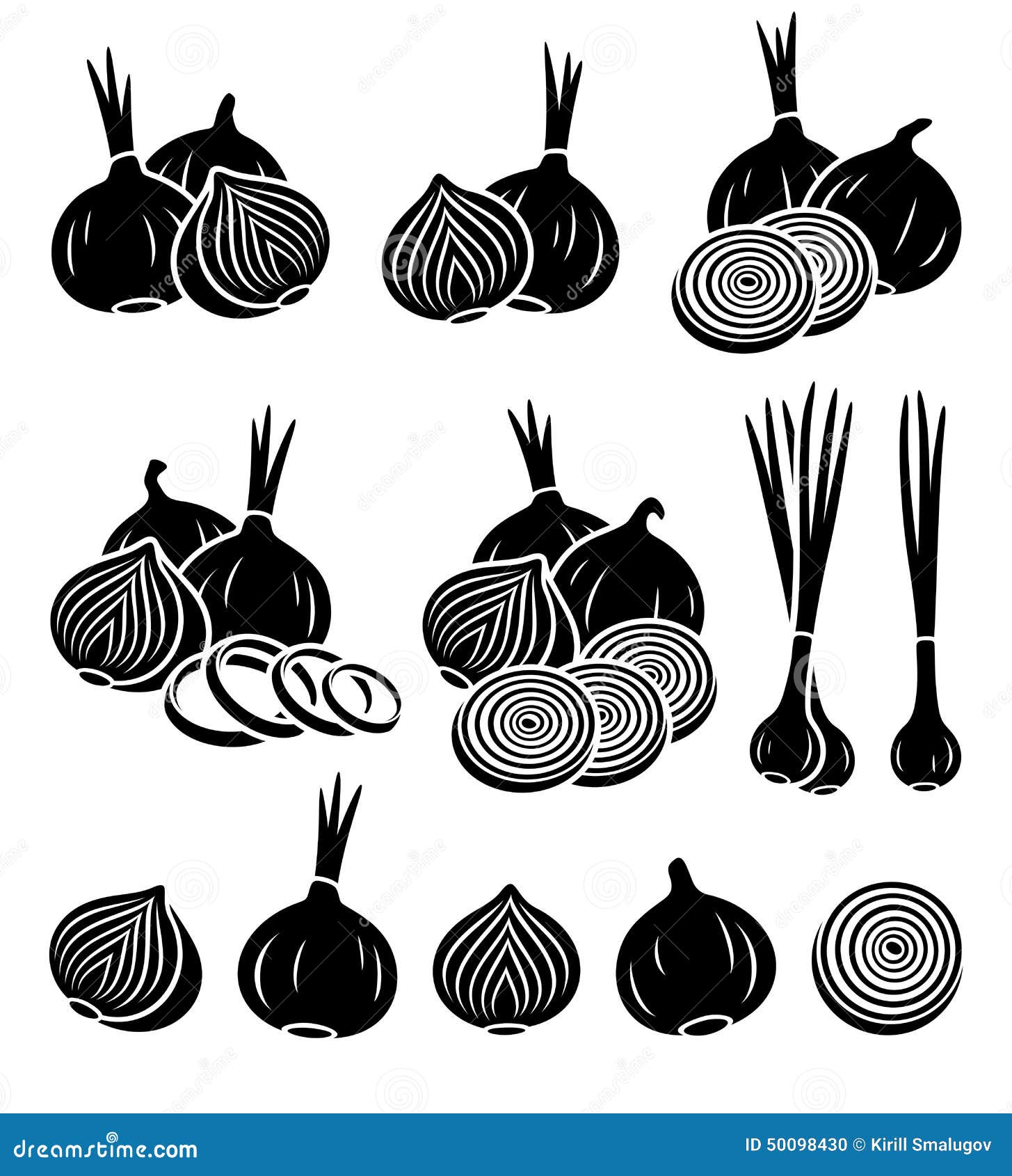 Conjunto de cebolla Vector ilustración del vector. Ilustración de dieta ...