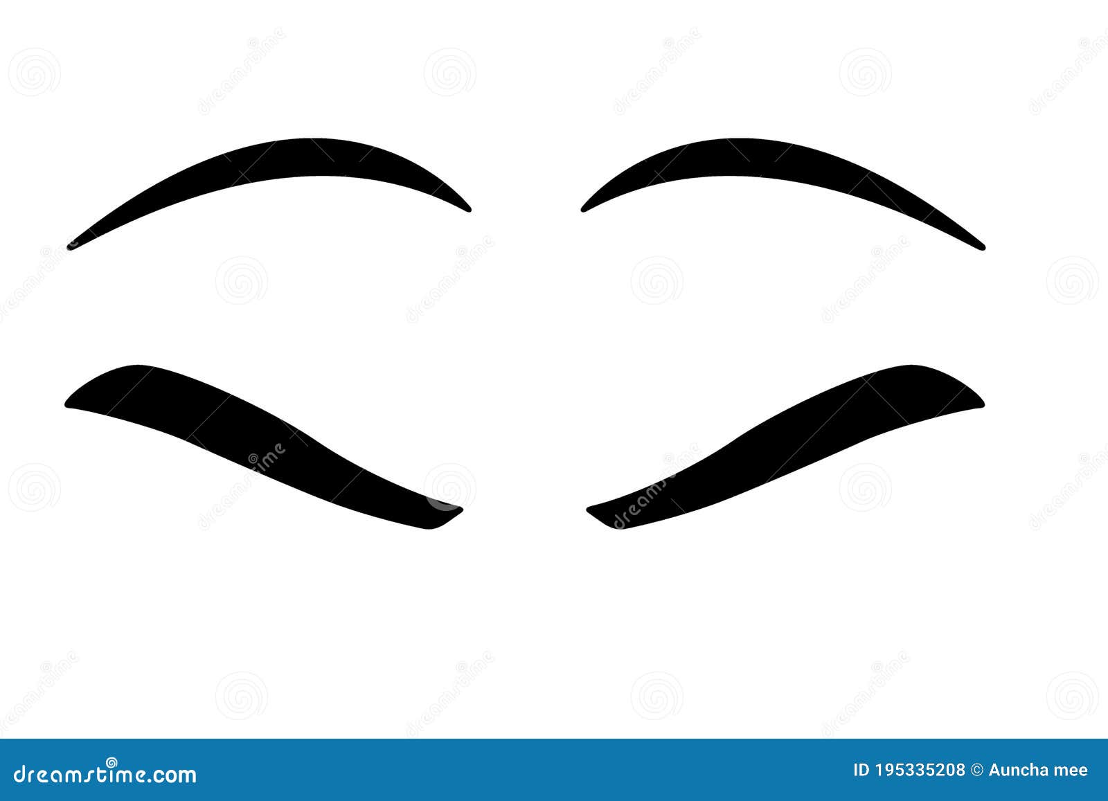 Conjunto De Cejas Sobre Fondo Blanco. Foto de archivo - Imagen de ...