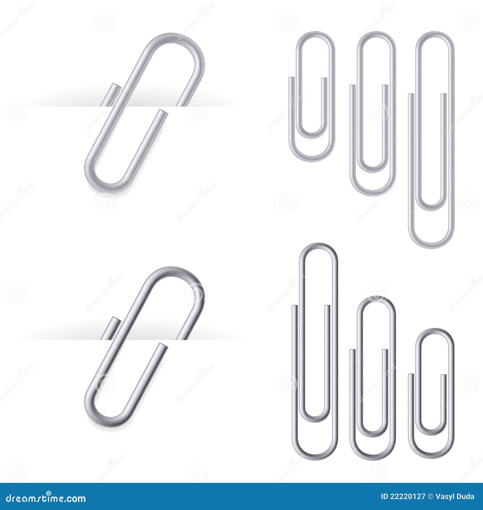 Conjunto De Clips Realistas Ilustración del Vector - Ilustración de ...