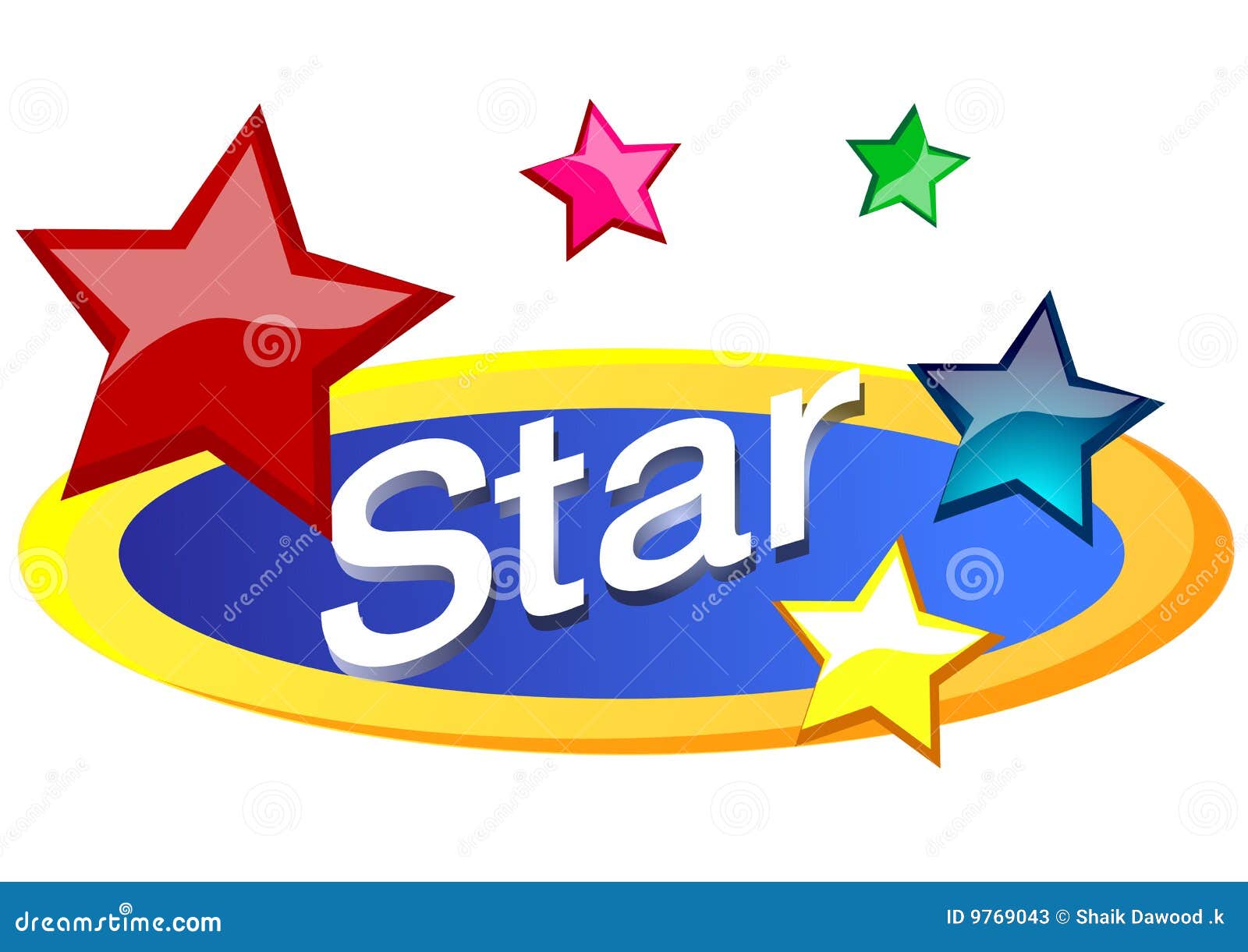 Conjunto De Coloridas Estrellas Stock de ilustración - Ilustración de ...