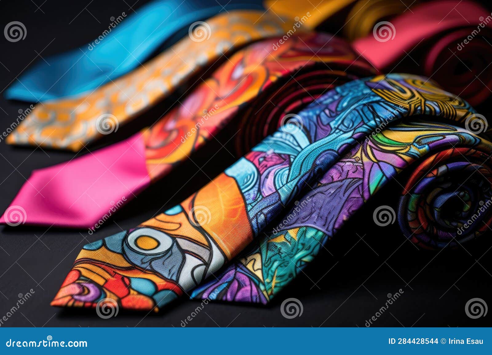 Conjunto De Corbatas Coloridas Aisladas Foto de archivo - Imagen de ...