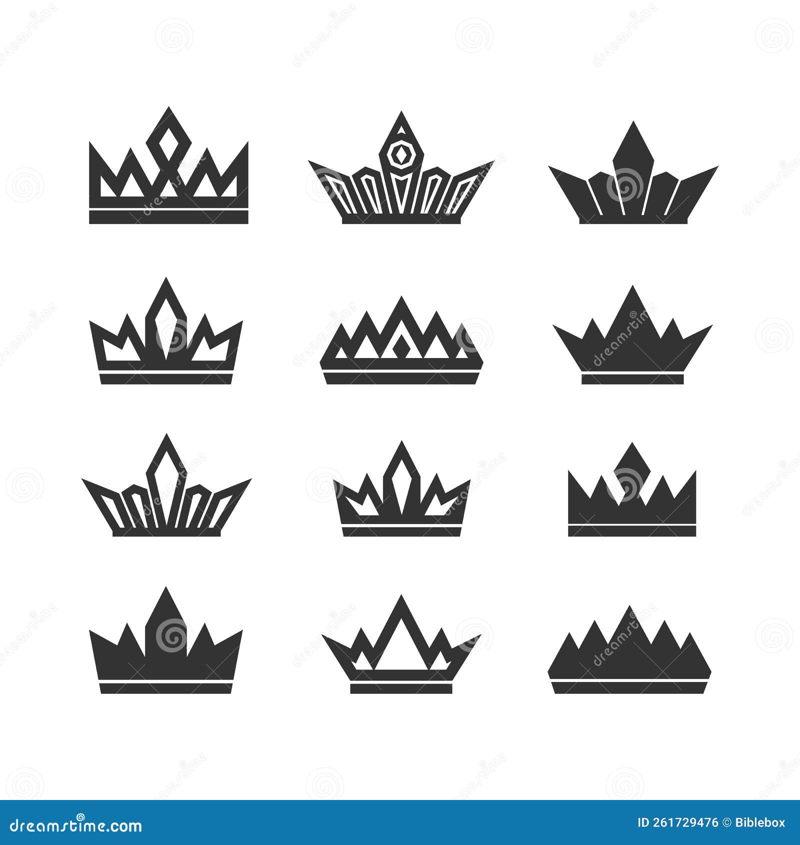 Conjunto De Coronas De Logotipos Vectoriales Ilustración del Vector ... Conjunto De Coronas De Logotipos Vectoriales Ilustración del Vector ...