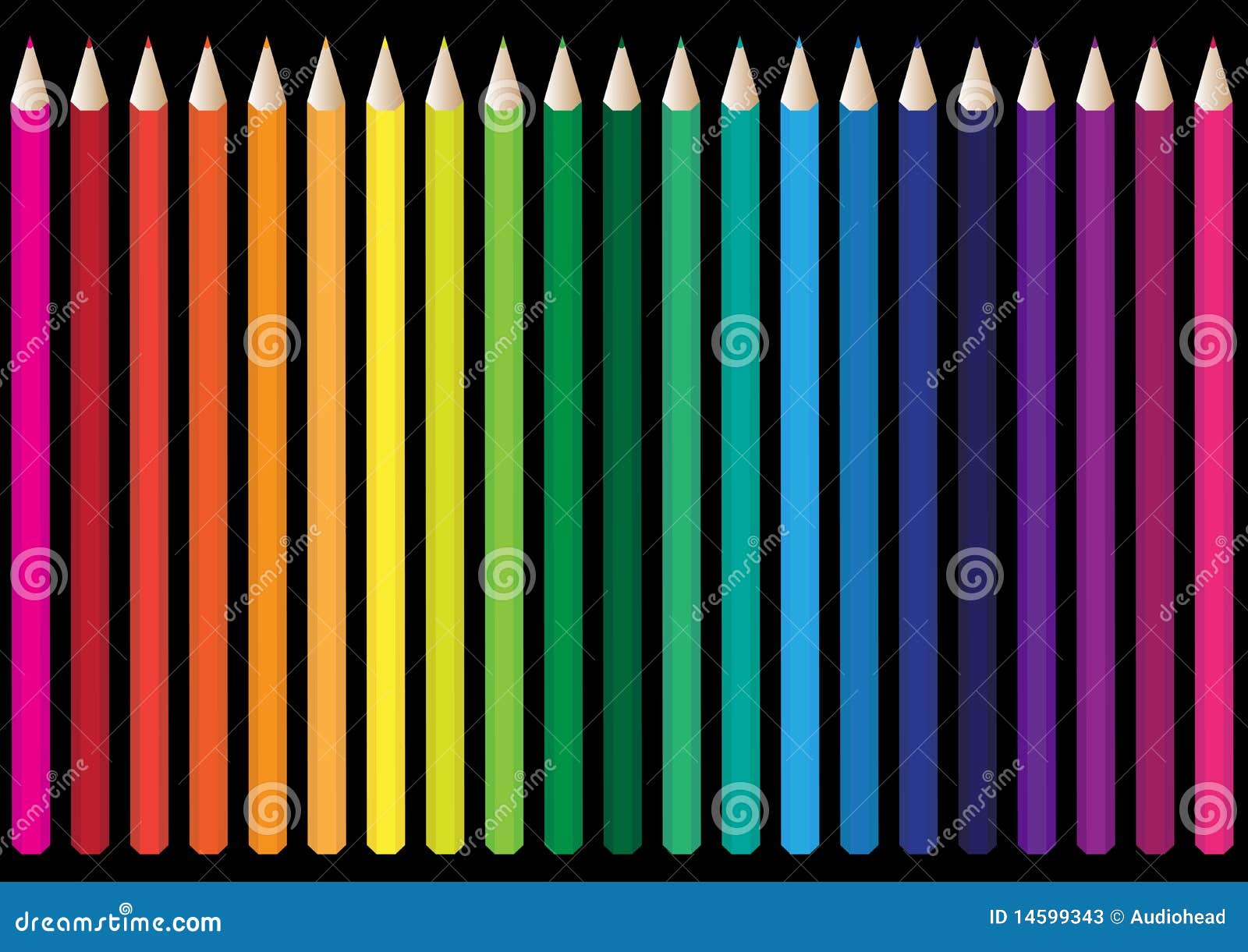 Conjunto de creyones ilustración del vector. Ilustración de coloreado ...