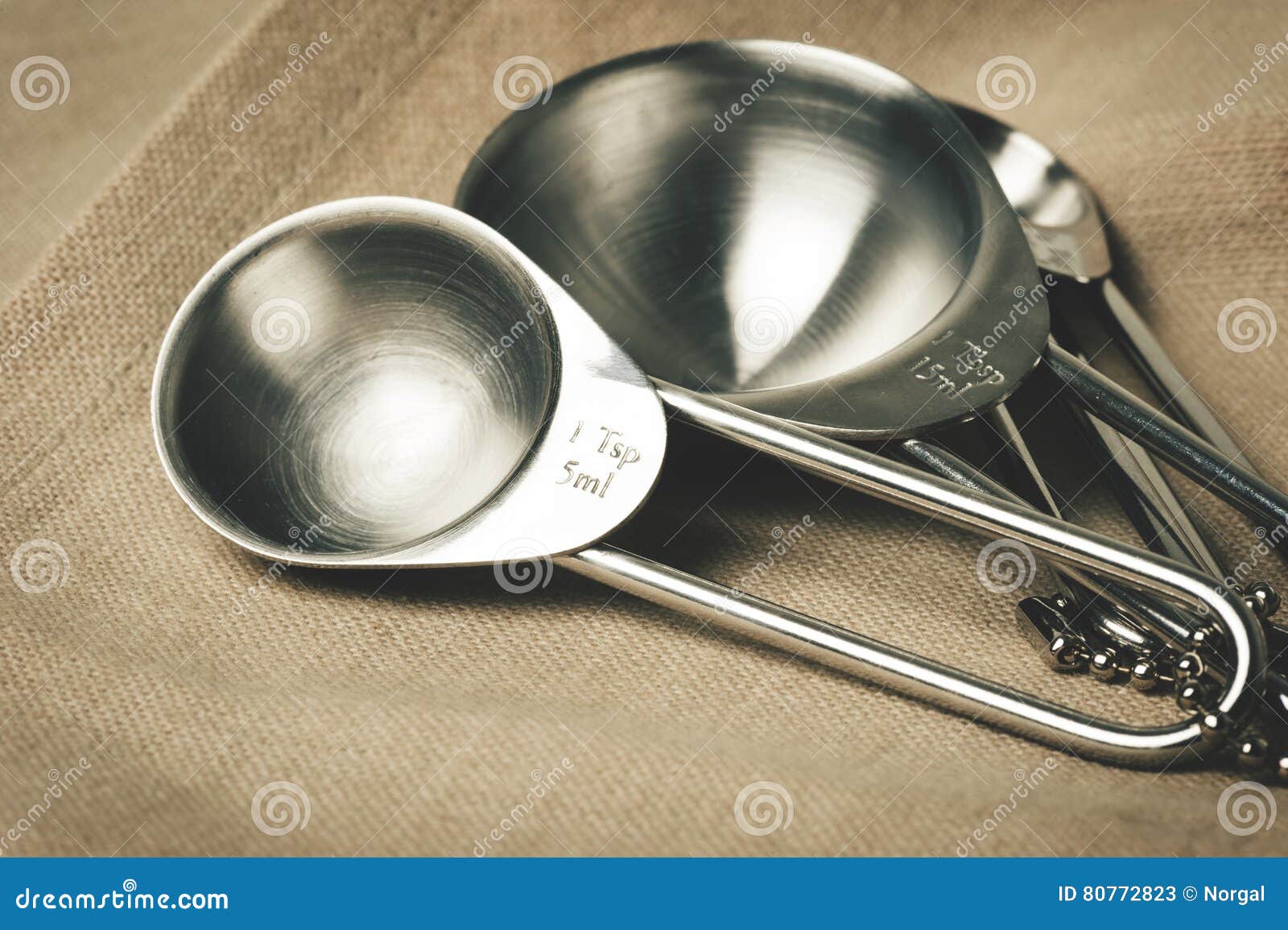Conjunto De Cucharas Medidas Imagen de archivo - Imagen de acero ...