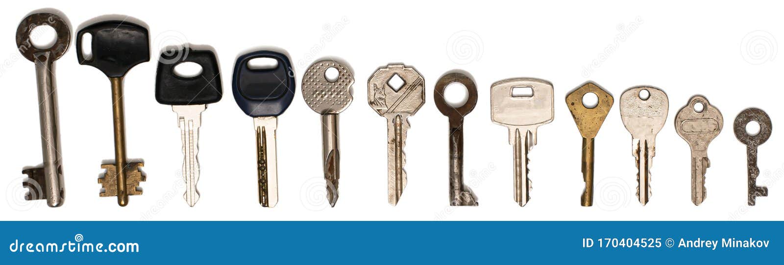 Conjunto De Diferentes Claves Antiguas Aisladas Imagen de archivo ...