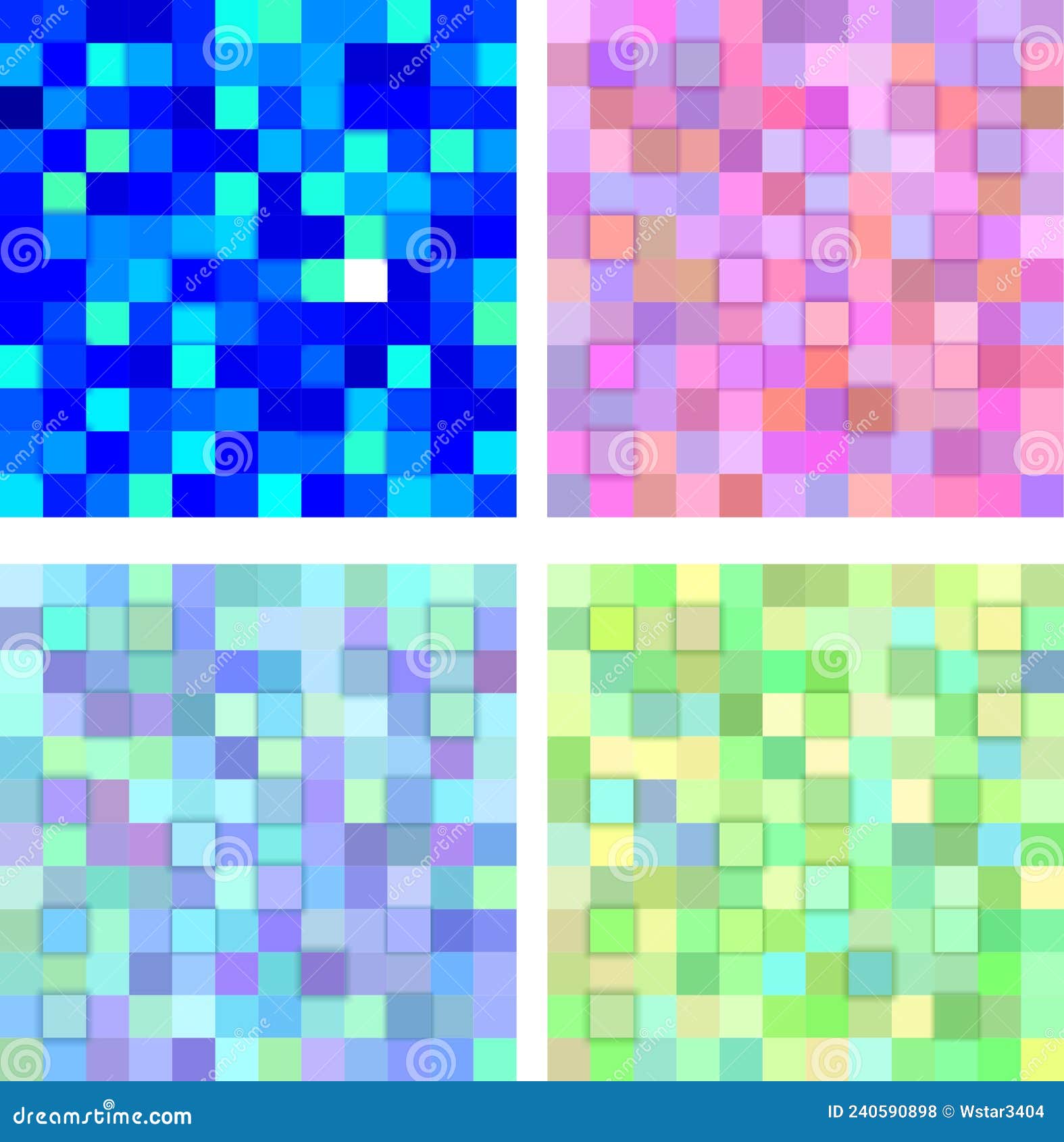Conjunto De Diseño De Patrones De Color Cuadrado Ilustración del Vector ...