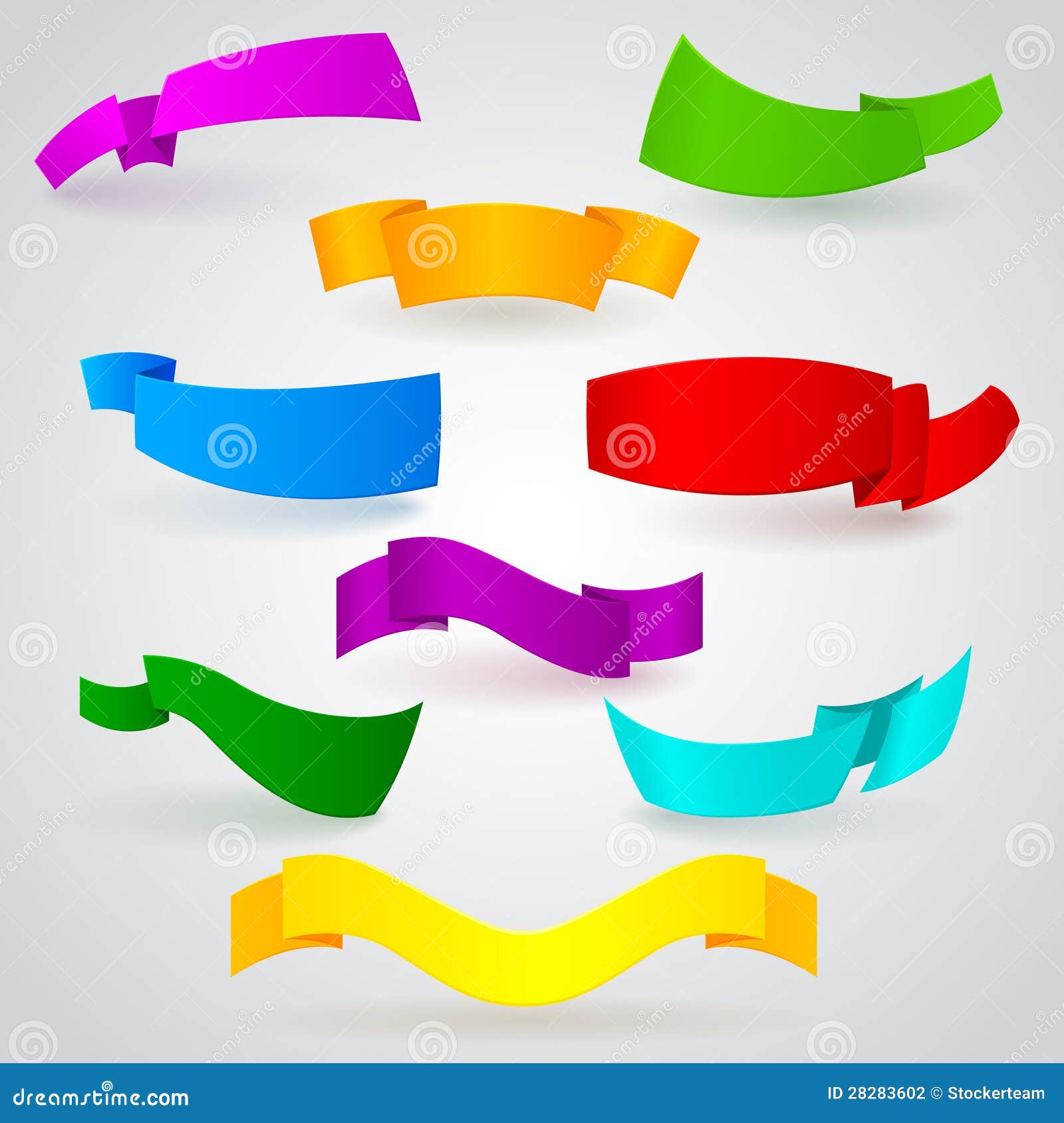 Conjunto De Diversas Cintas Del Color Stock de ilustración ...