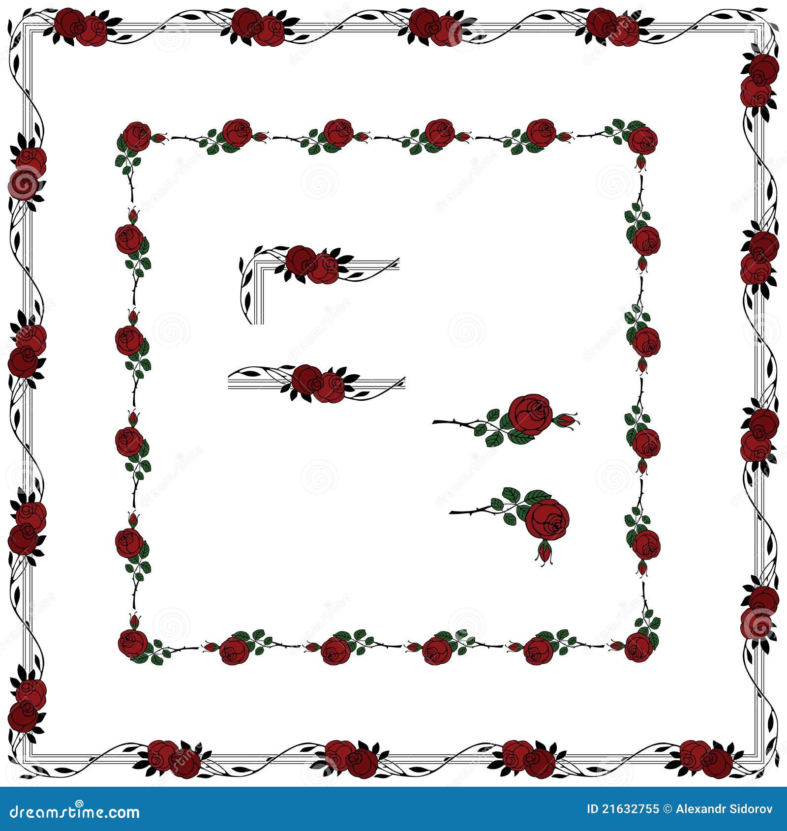 Conjunto De Elementos Color De Rosa Ilustración del Vector ...