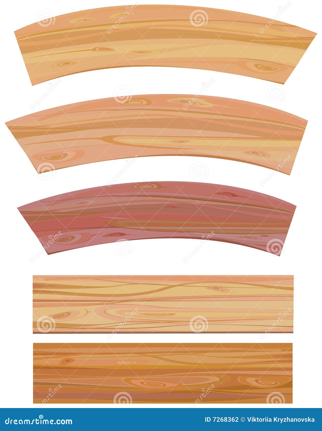 Conjunto De Elementos De Madera, Vector Ilustración del Vector ...