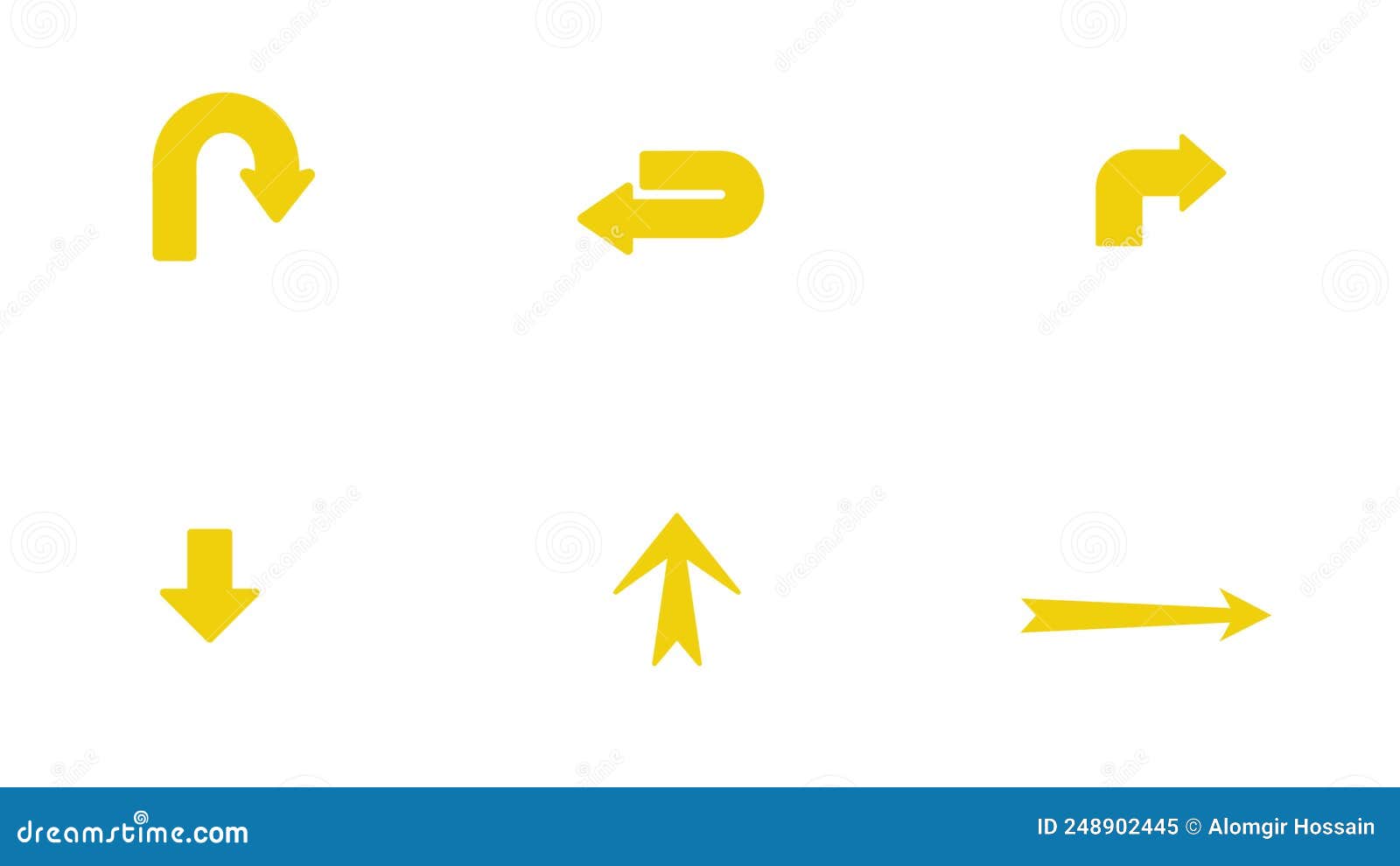 Conjunto De Elementos De Diseño De Signos De Flechas Animadas Almacen ...