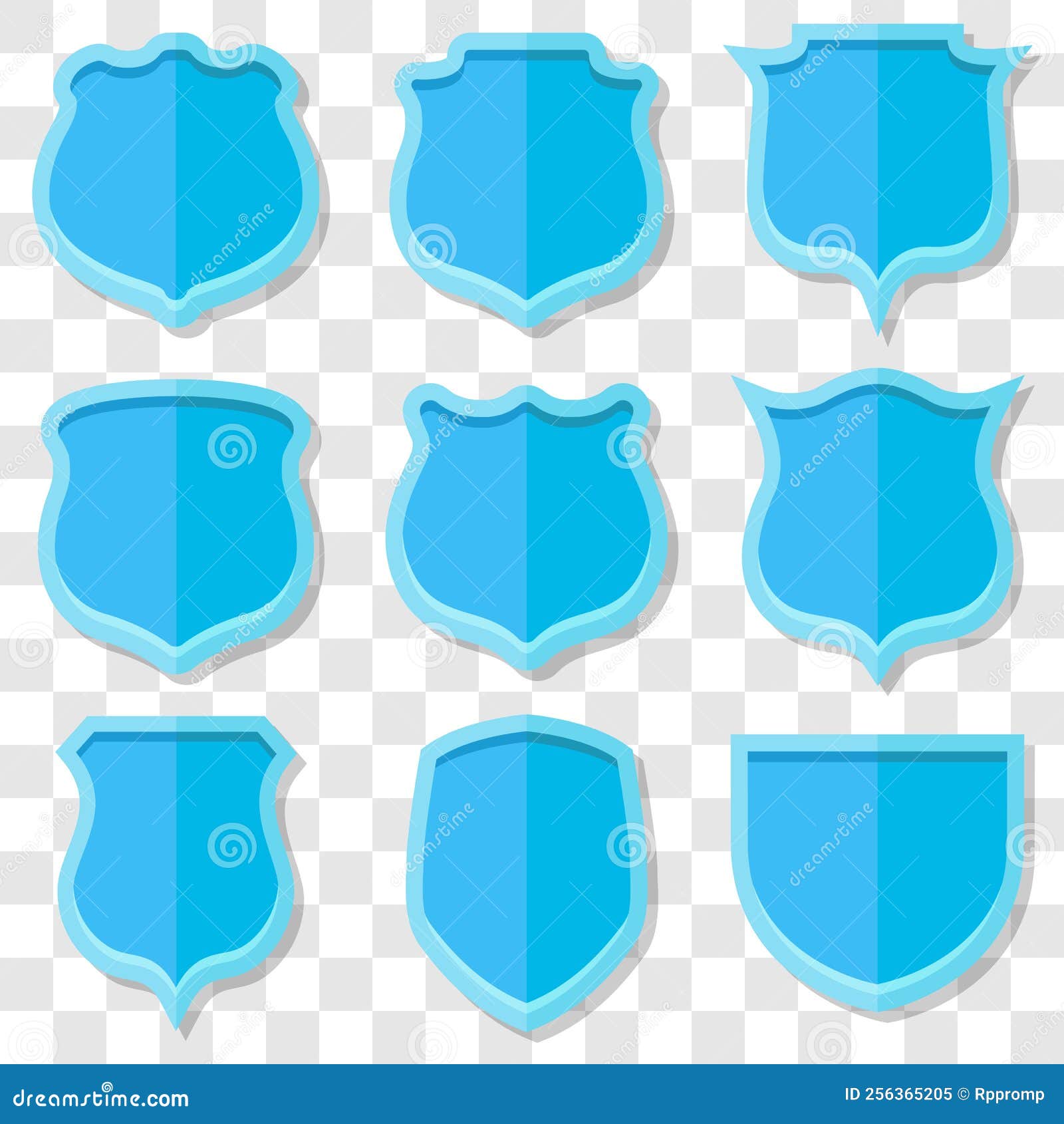 Conjunto De Escudos Vectoriales Azules En Estilo 3d Con Sombra ... Conjunto De Escudos Vectoriales Azules En Estilo 3d Con Sombra ...
