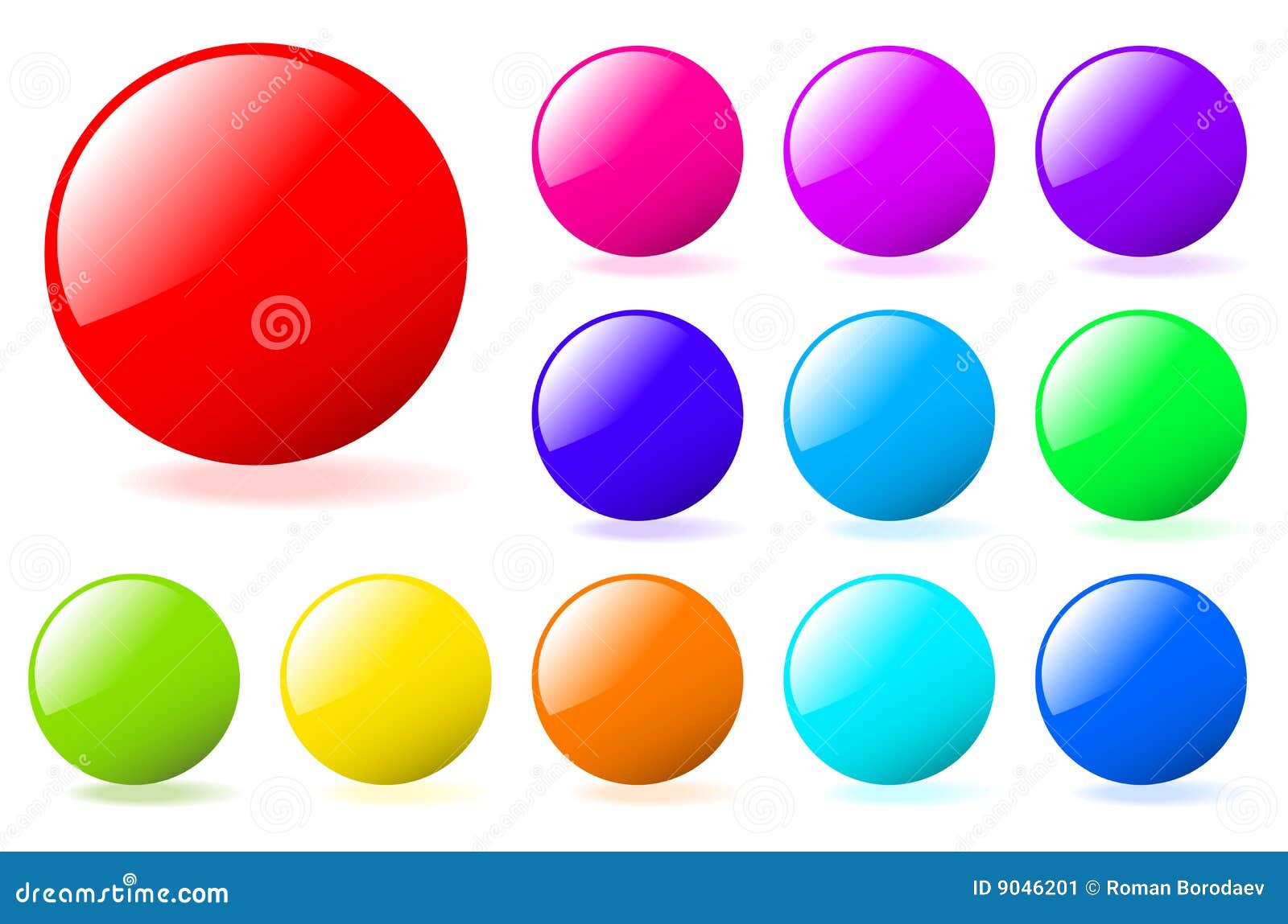 Conjunto De Esferas Del Vector Ilustración del Vector - Ilustración de ...