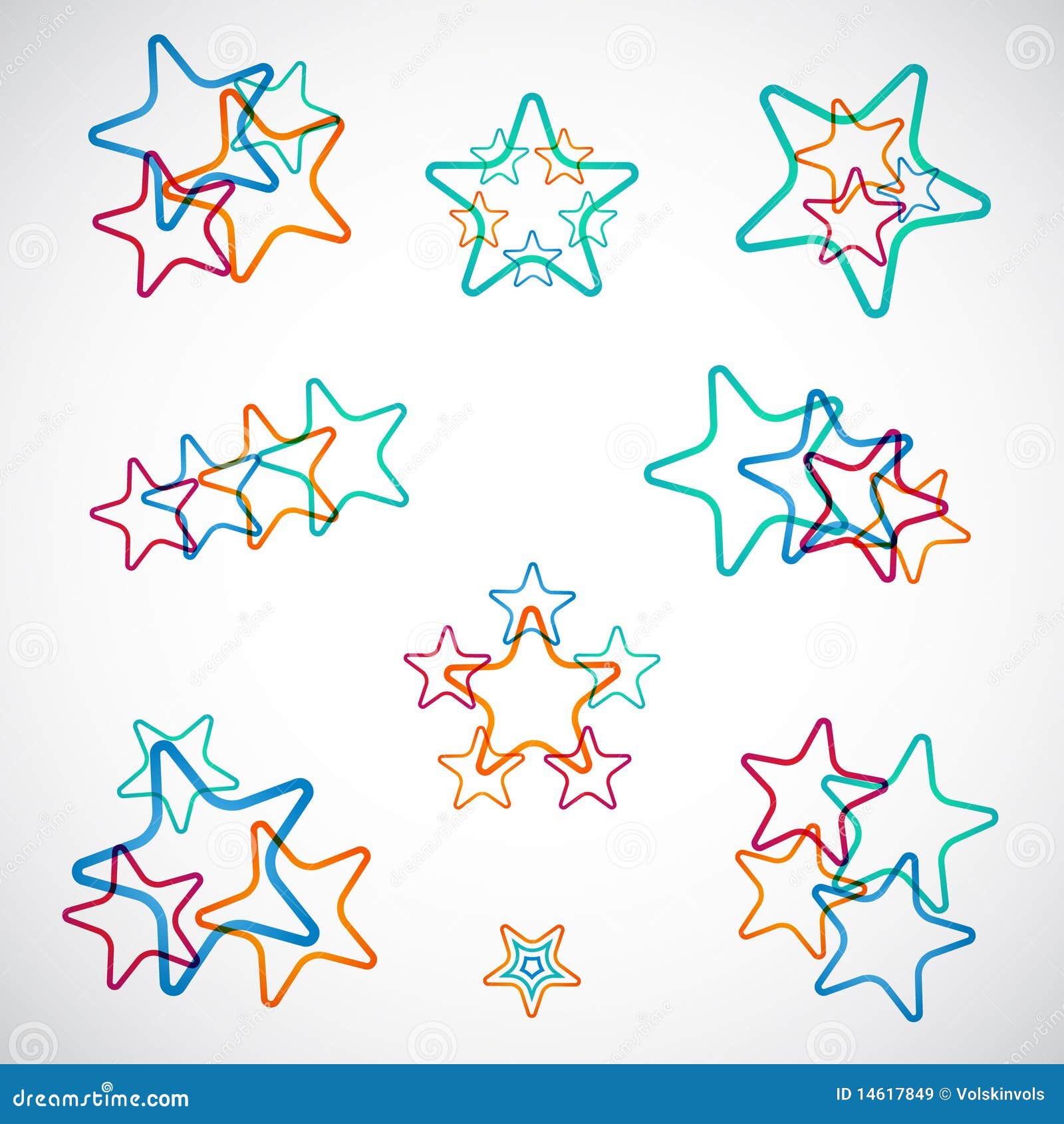 Conjunto De Estrellas Coloridas Stock de ilustración - Ilustración de ...