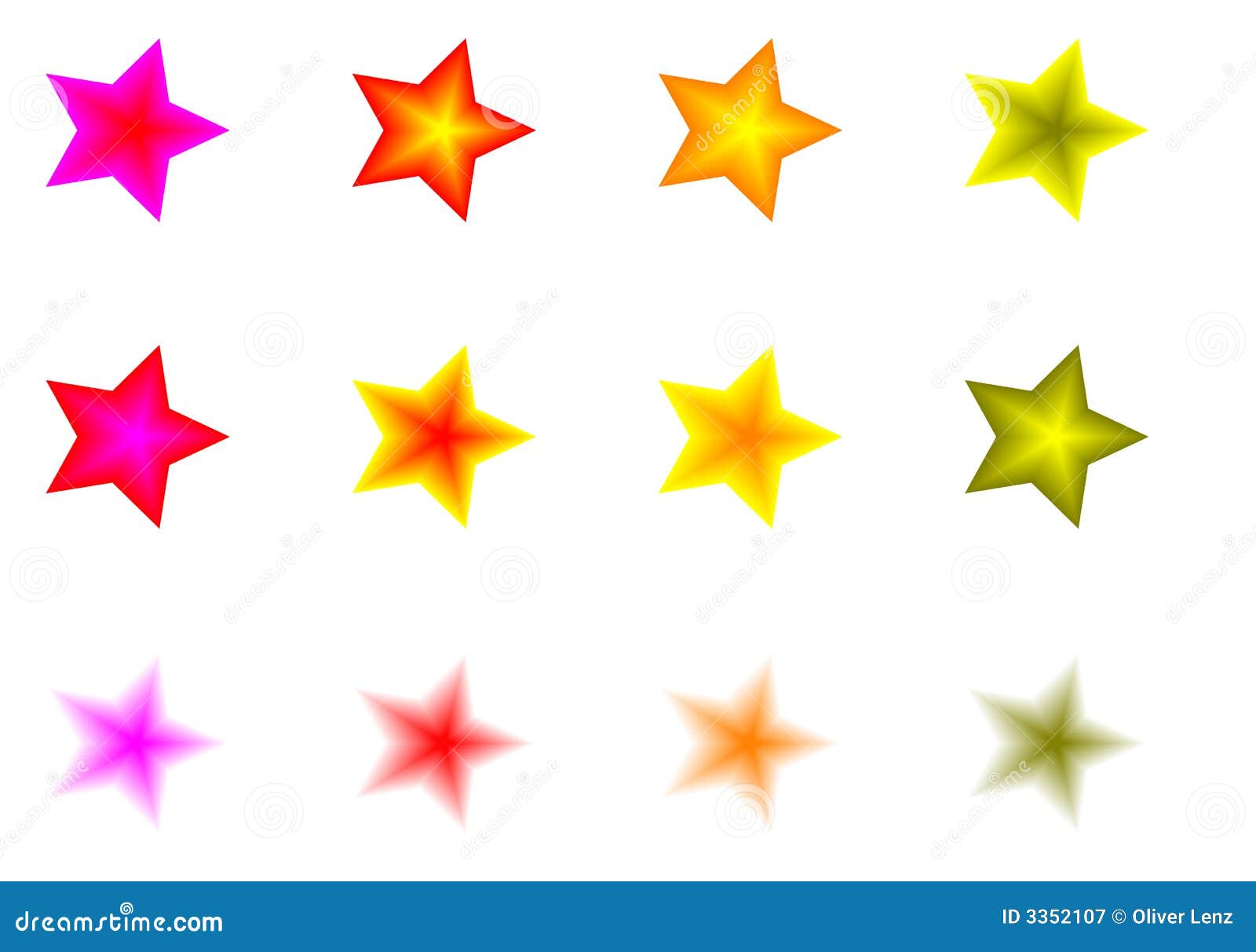 Conjunto De Estrellas Coloridas Ilustración del Vector - Ilustración de ...