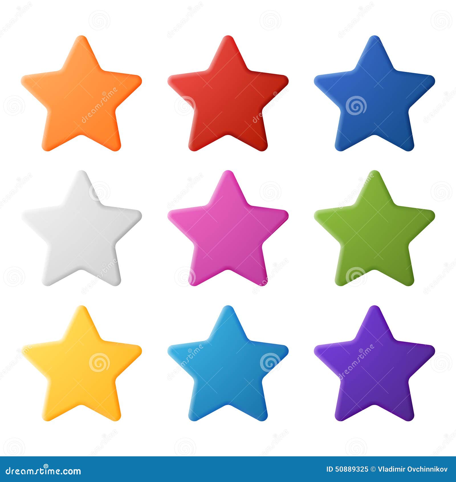 Conjunto De Estrellas Coloridas Ilustración del Vector - Ilustración de ...