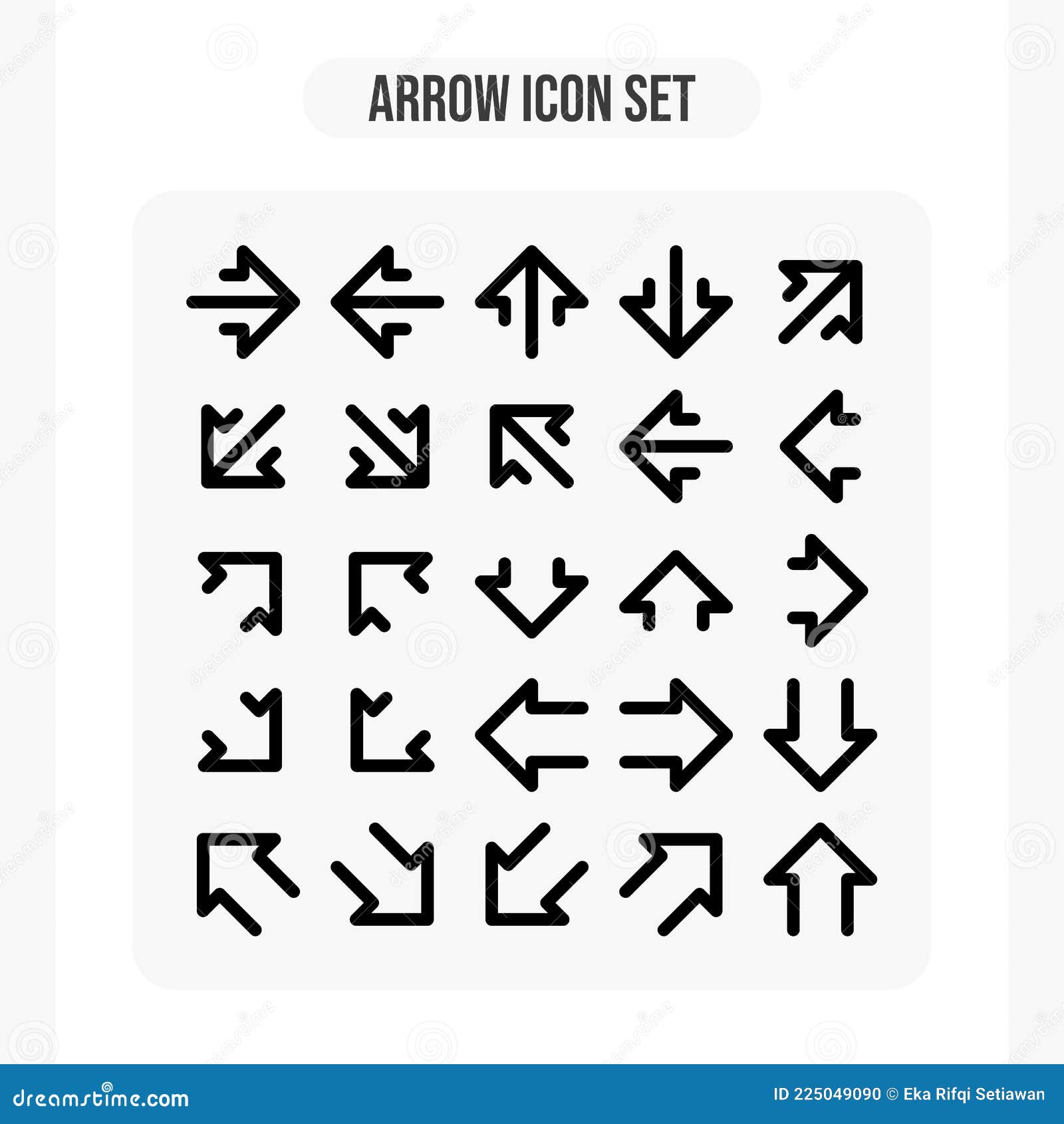 Conjunto de flechas ilustración del vector. Ilustración de flecha ...