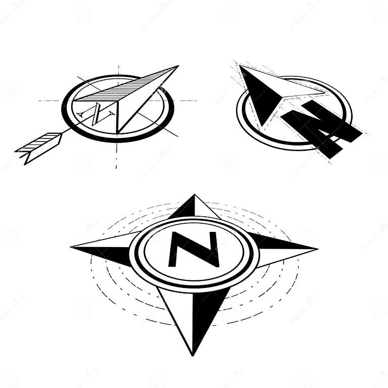 Conjunto De Flechas De Perspectiva De Brújula Norte Ilustración del ... Conjunto De Flechas De Perspectiva De Brújula Norte Ilustración del ...
