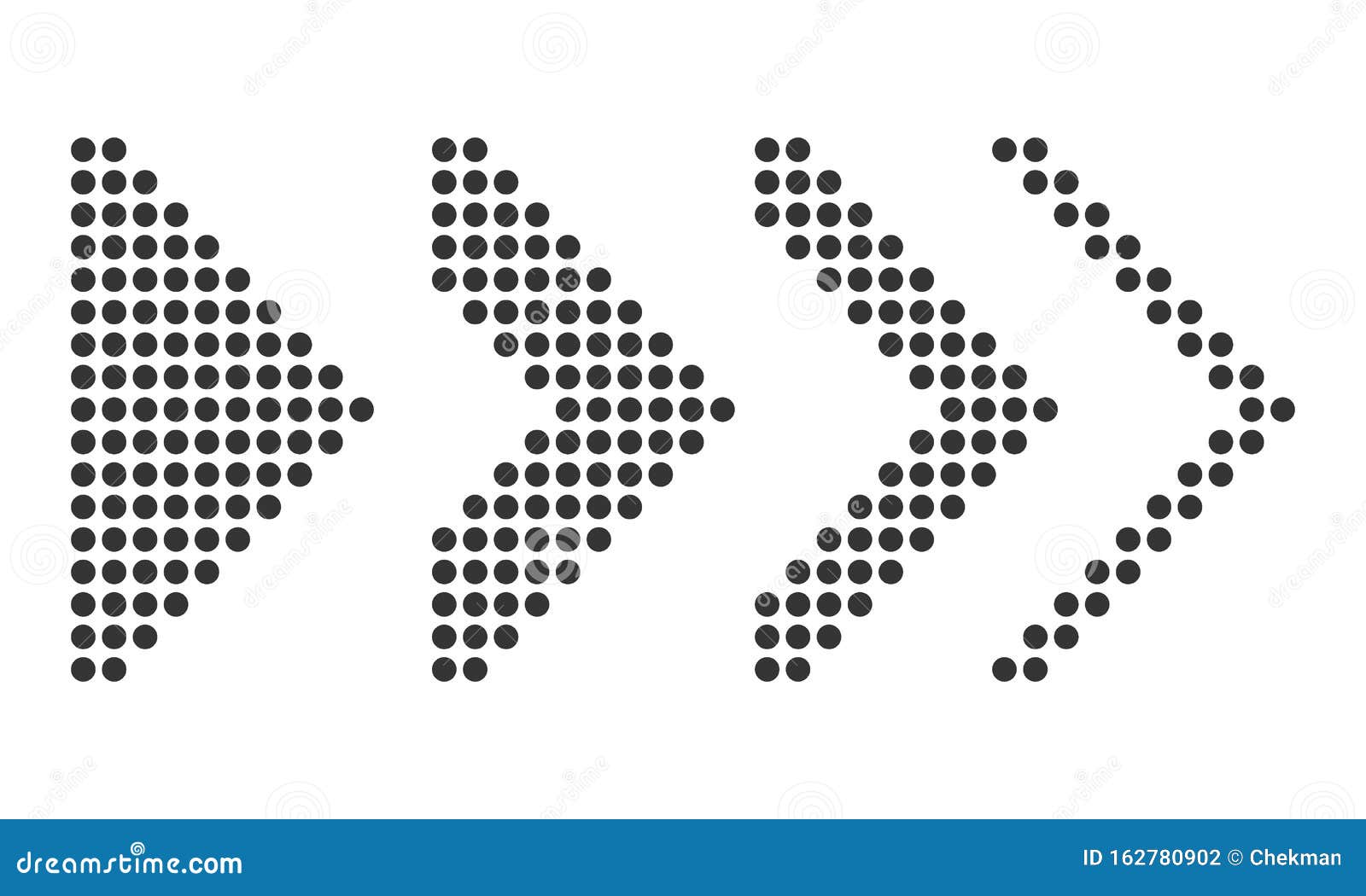 Conjunto De Flechas Punteadas - Vector Stock de ilustración ... Conjunto De Flechas Punteadas - Vector Stock de ilustración ...
