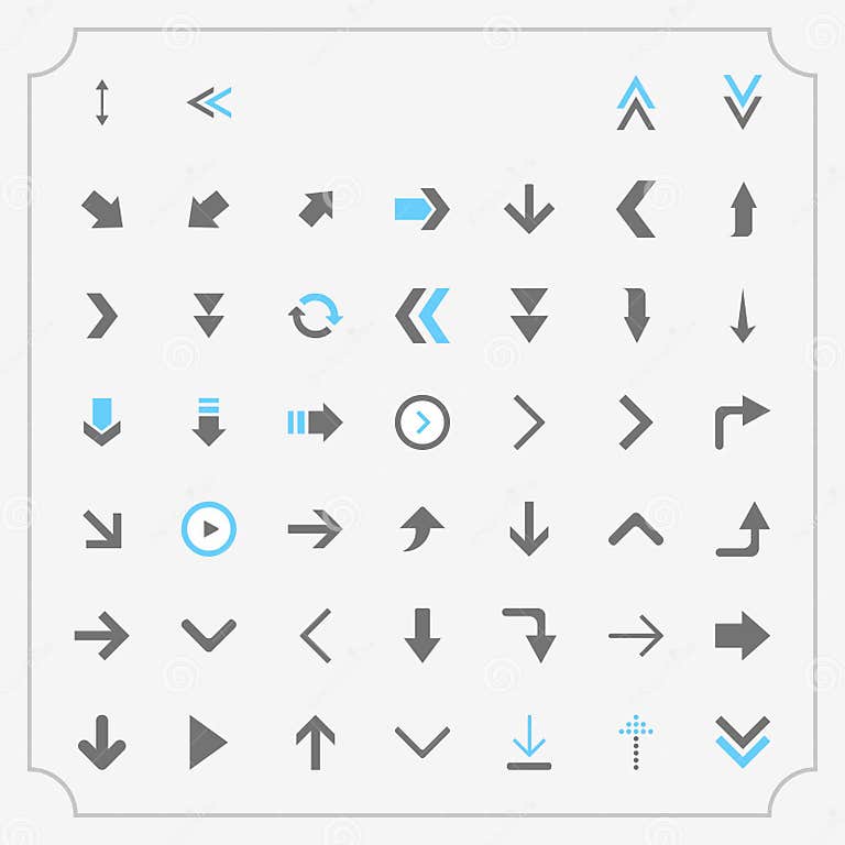 Conjunto De Flechas Vectoriales Negras Iconcursor De Flechas Flechas