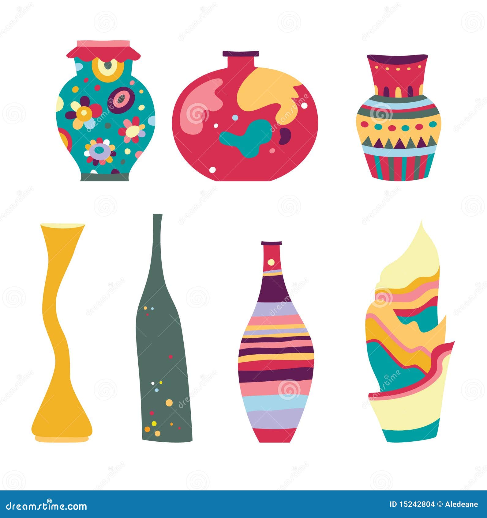 Conjunto De Floreros Modernos Imagenes de archivo - Imagen: 15242804