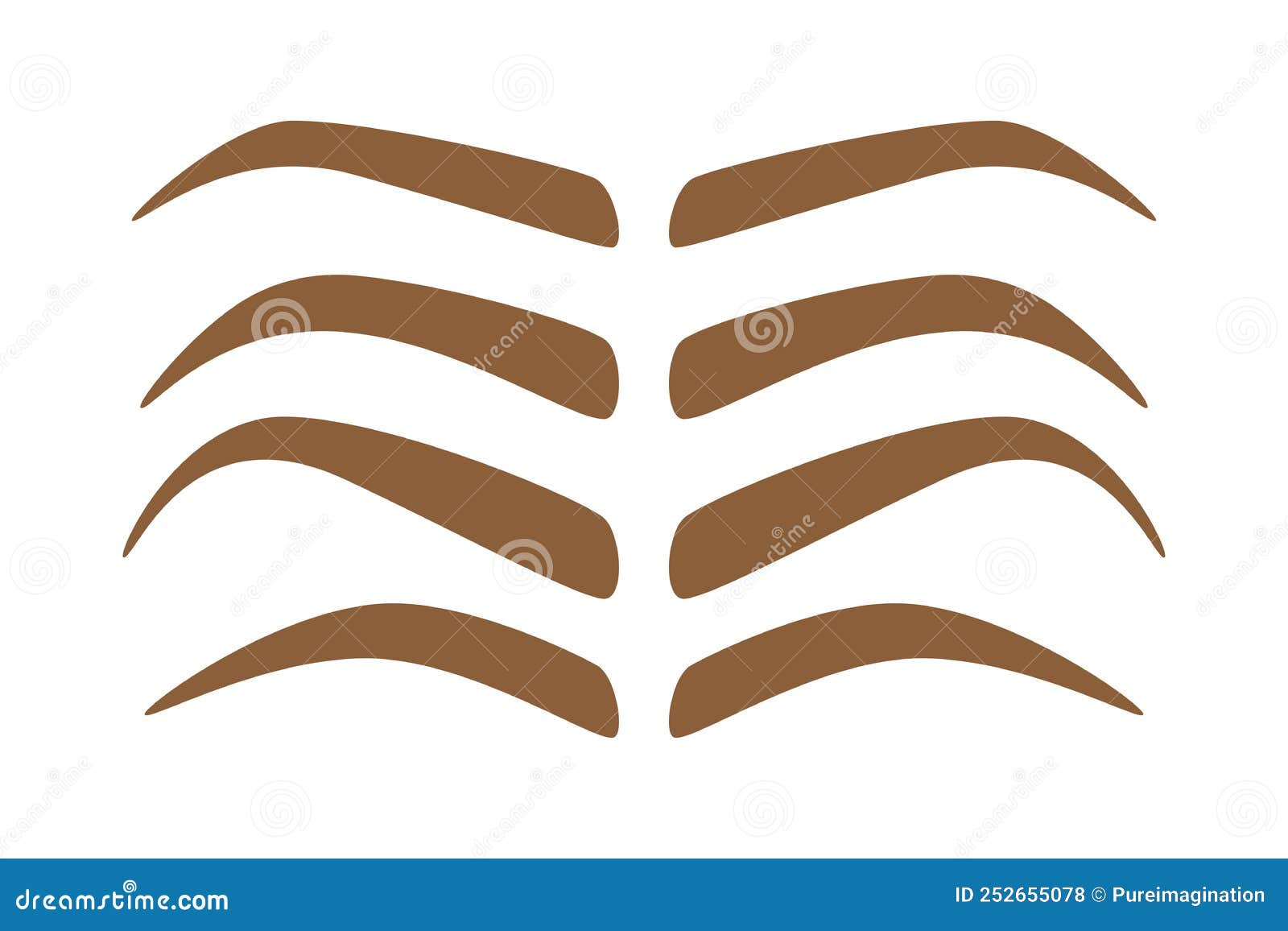 Conjunto De Formas De Ceja Sobre Fondo Blanco Ilustración del Vector ...