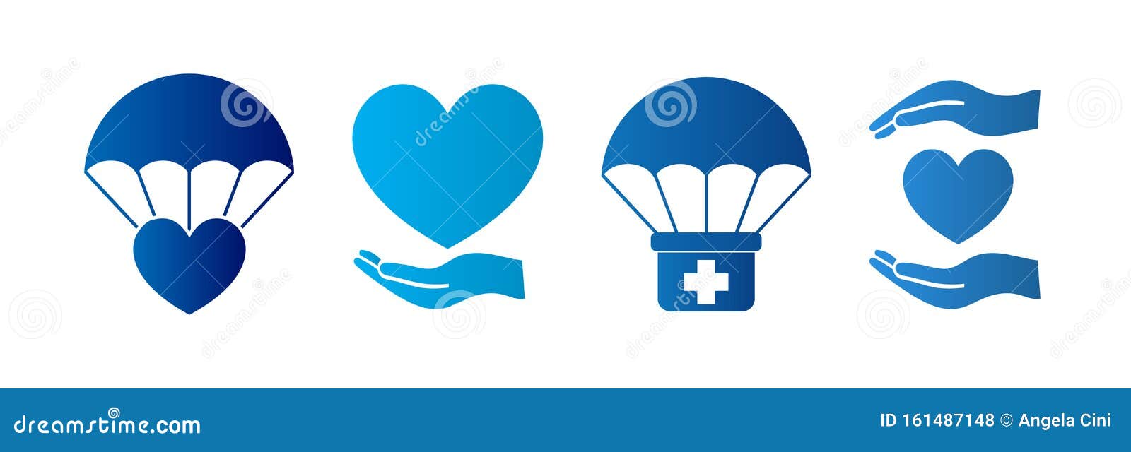 Conjunto De Iconos Aislados De Ayuda Humanitaria Ilustración del Vector ...