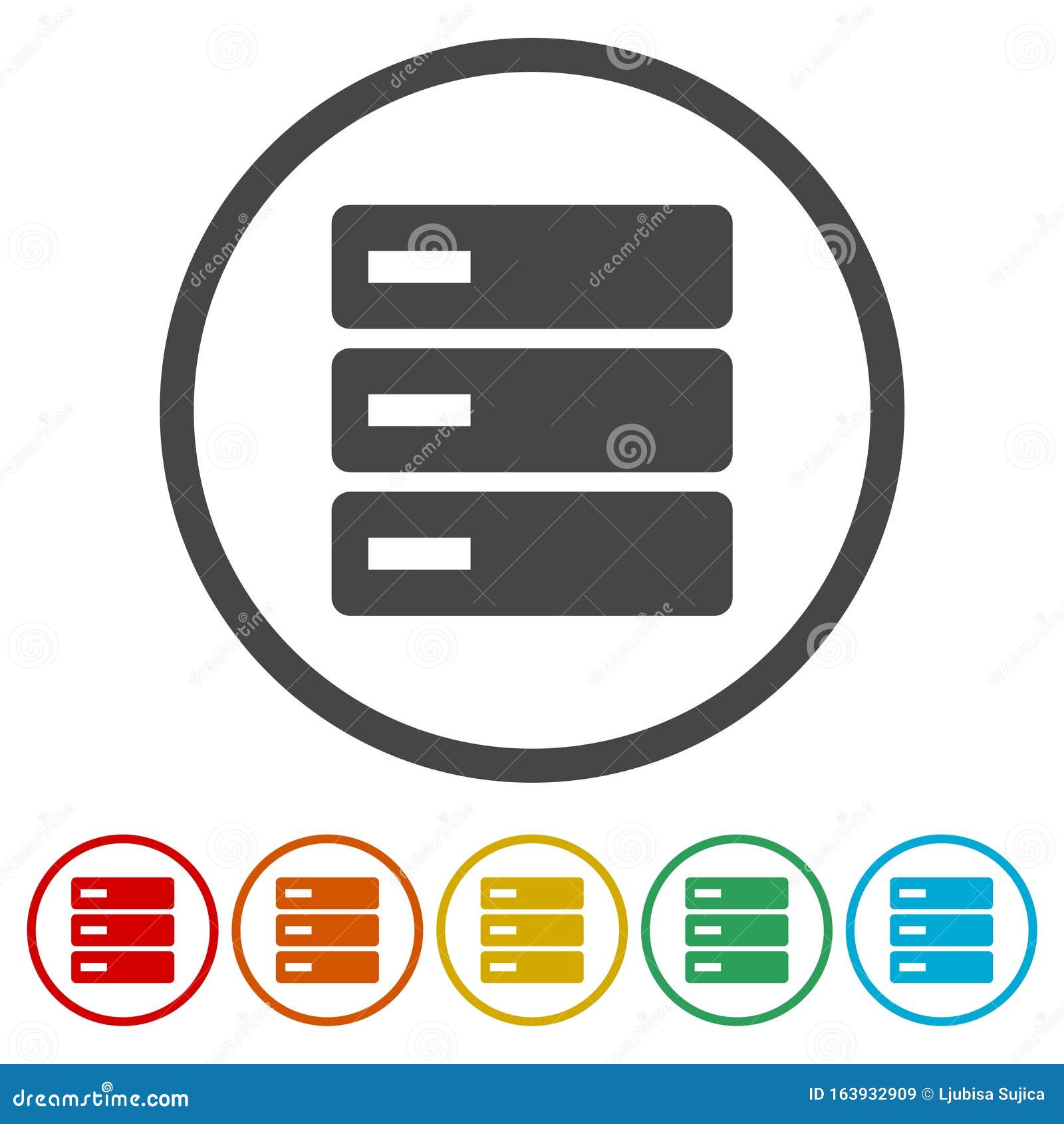 Conjunto De Iconos De Base De Datos Ilustración del Vector ...
