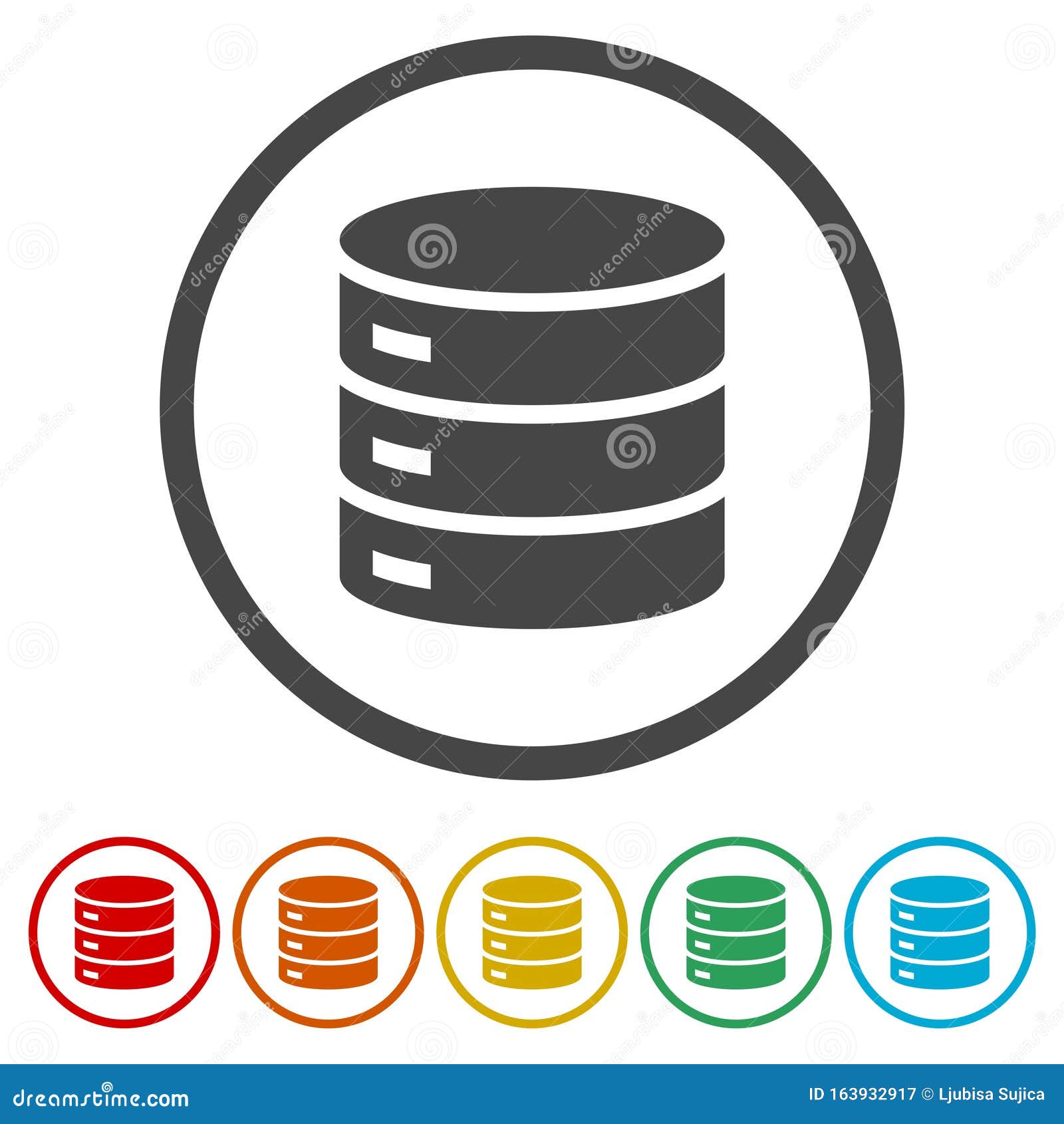 Conjunto De Iconos De Base De Datos Ilustración del Vector ...