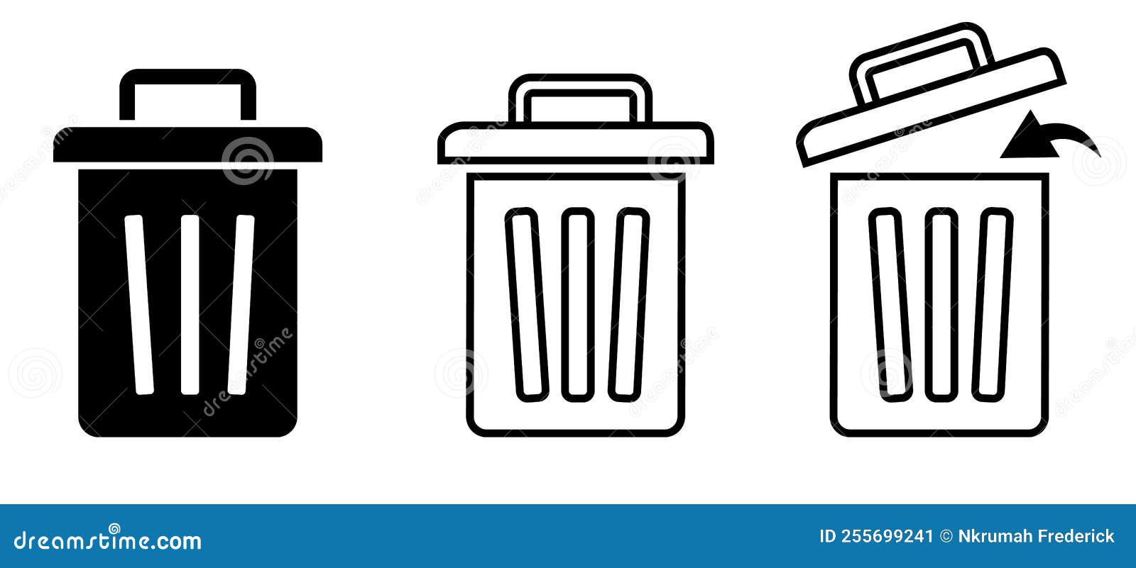 Conjunto de iconos de bin ilustración del vector. Ilustración de ...