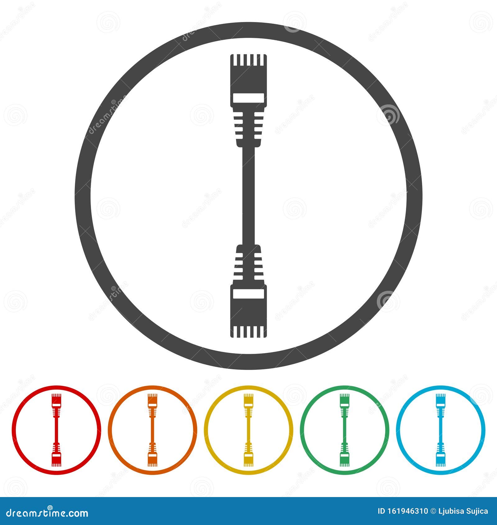 Conjunto De Iconos De Cable Ilustración del Vector - Ilustración de ...