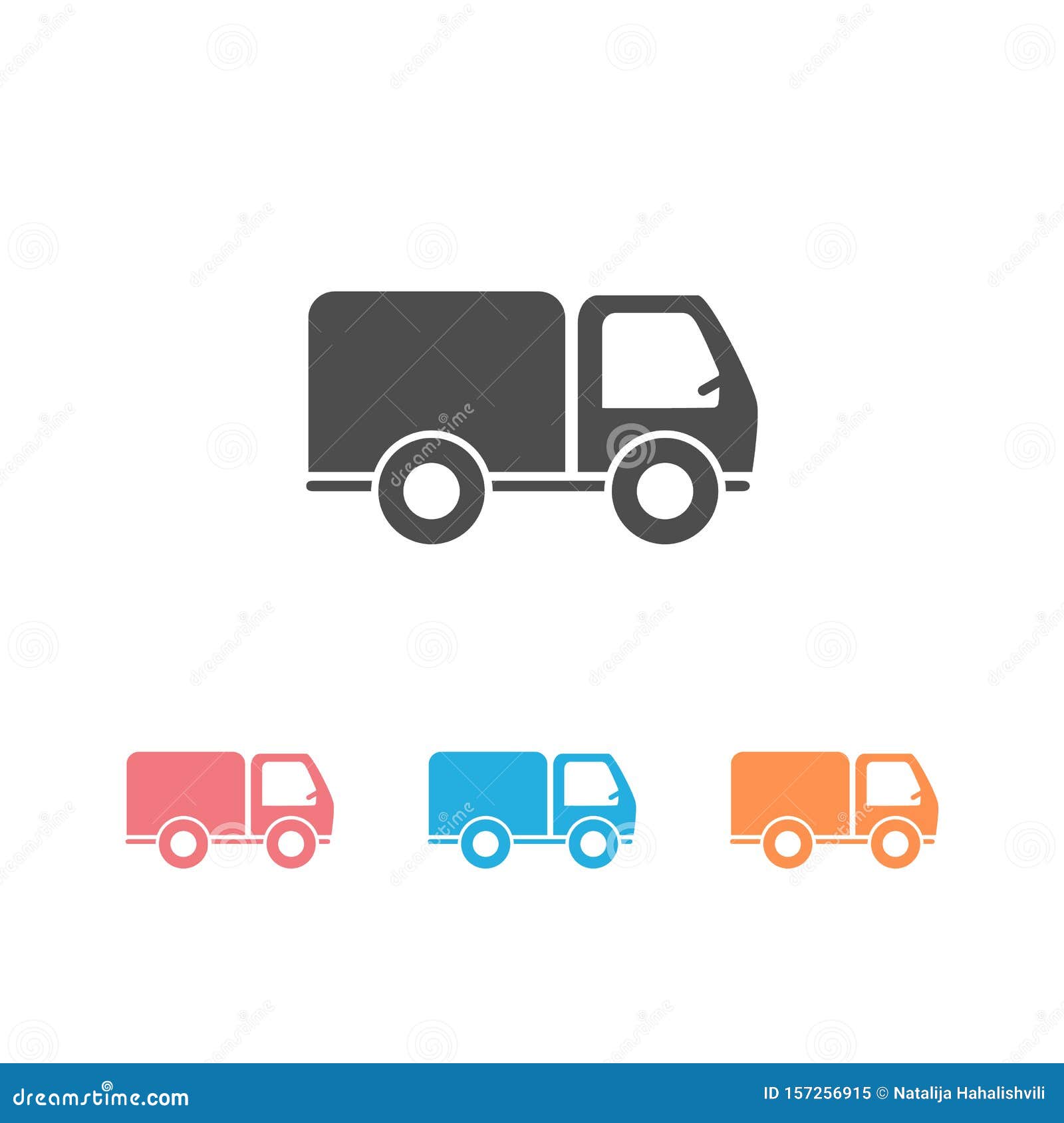 Conjunto De Iconos De Camiones Vectorial. Vector Ilustración del Vector ...