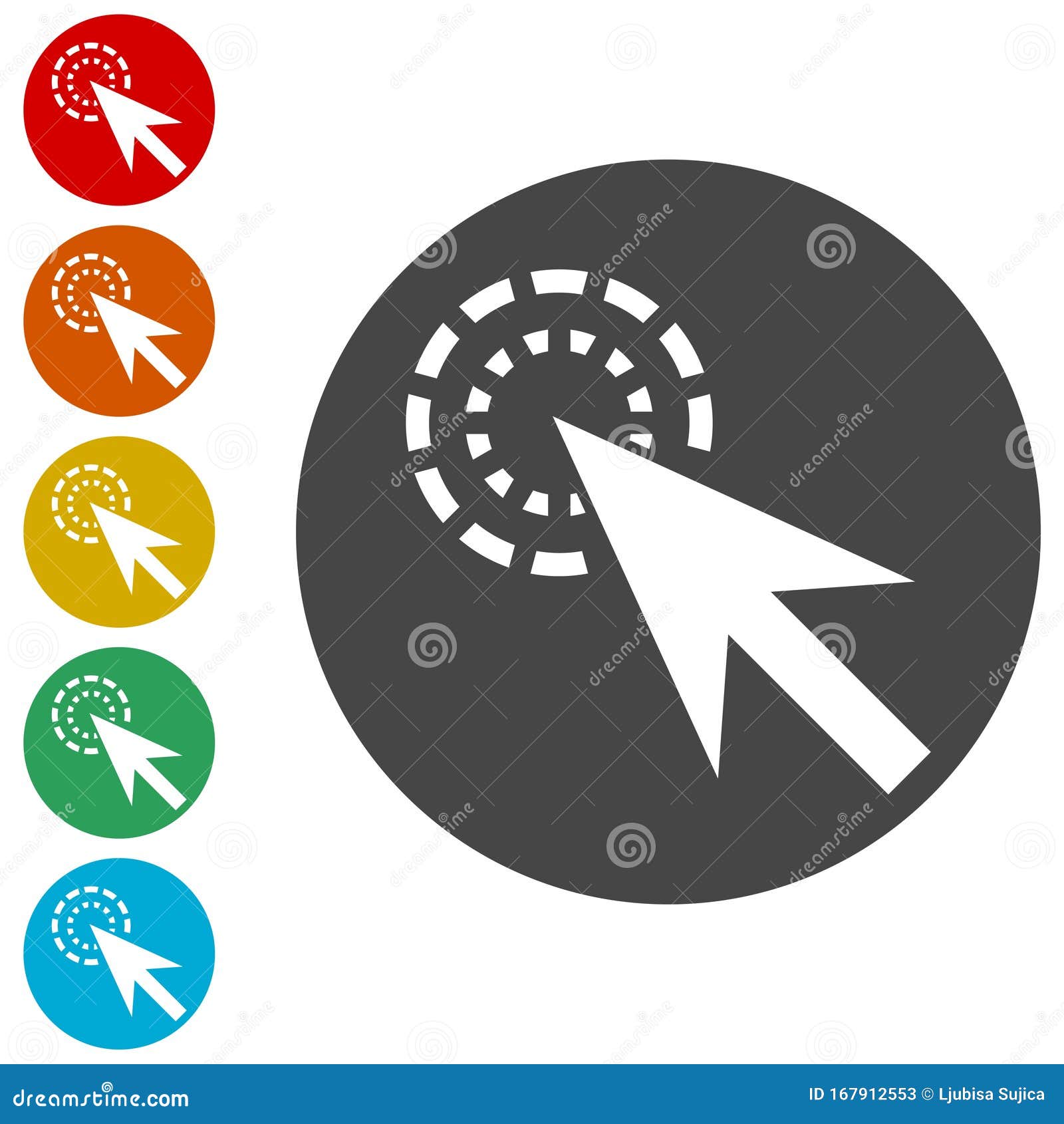 Conjunto De Iconos De Clic Del Mouse Ilustración del Vector ...