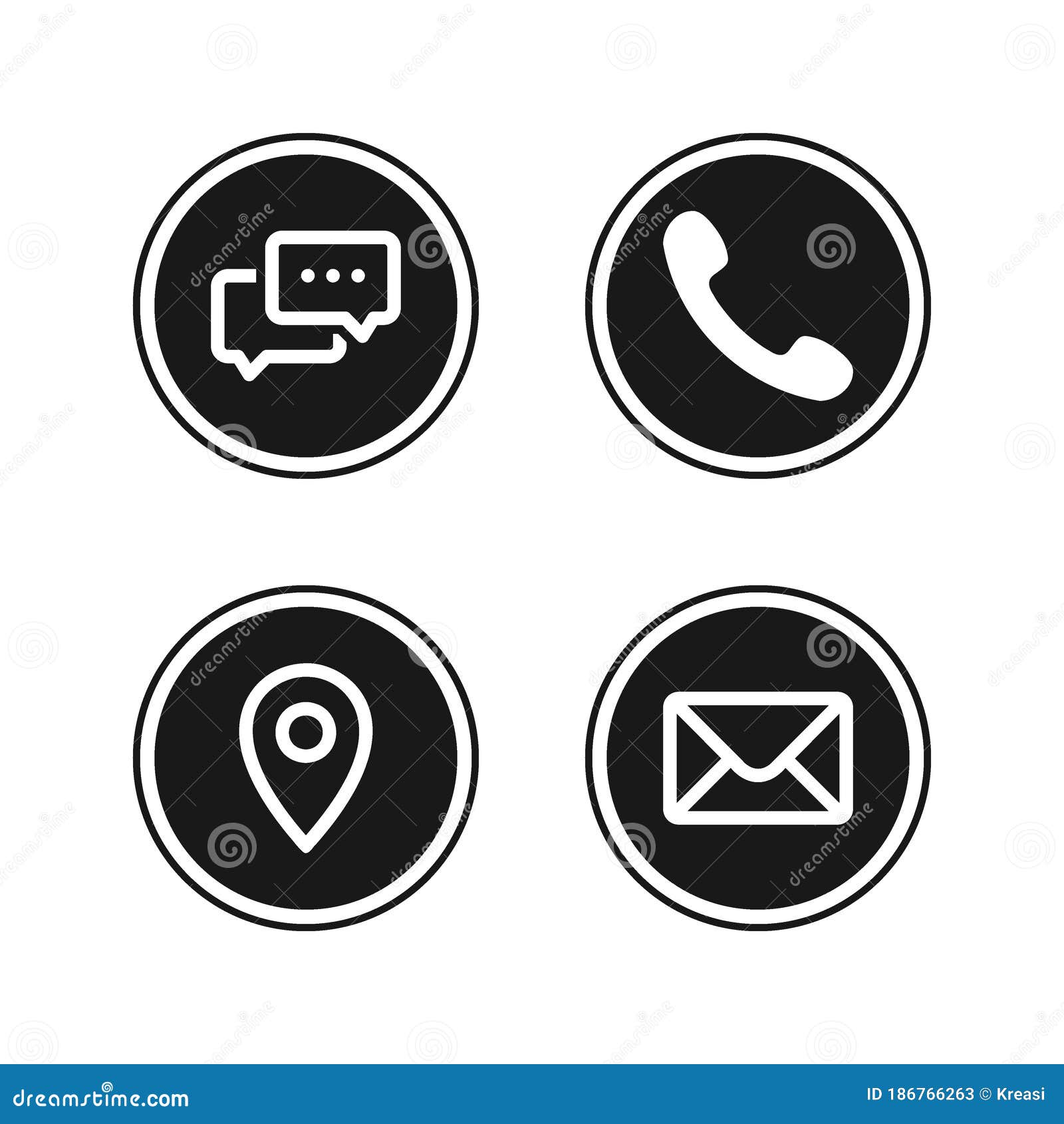 Conjunto De Iconos De Contacto. Símbolo De Iconos Web Ilustración del ...