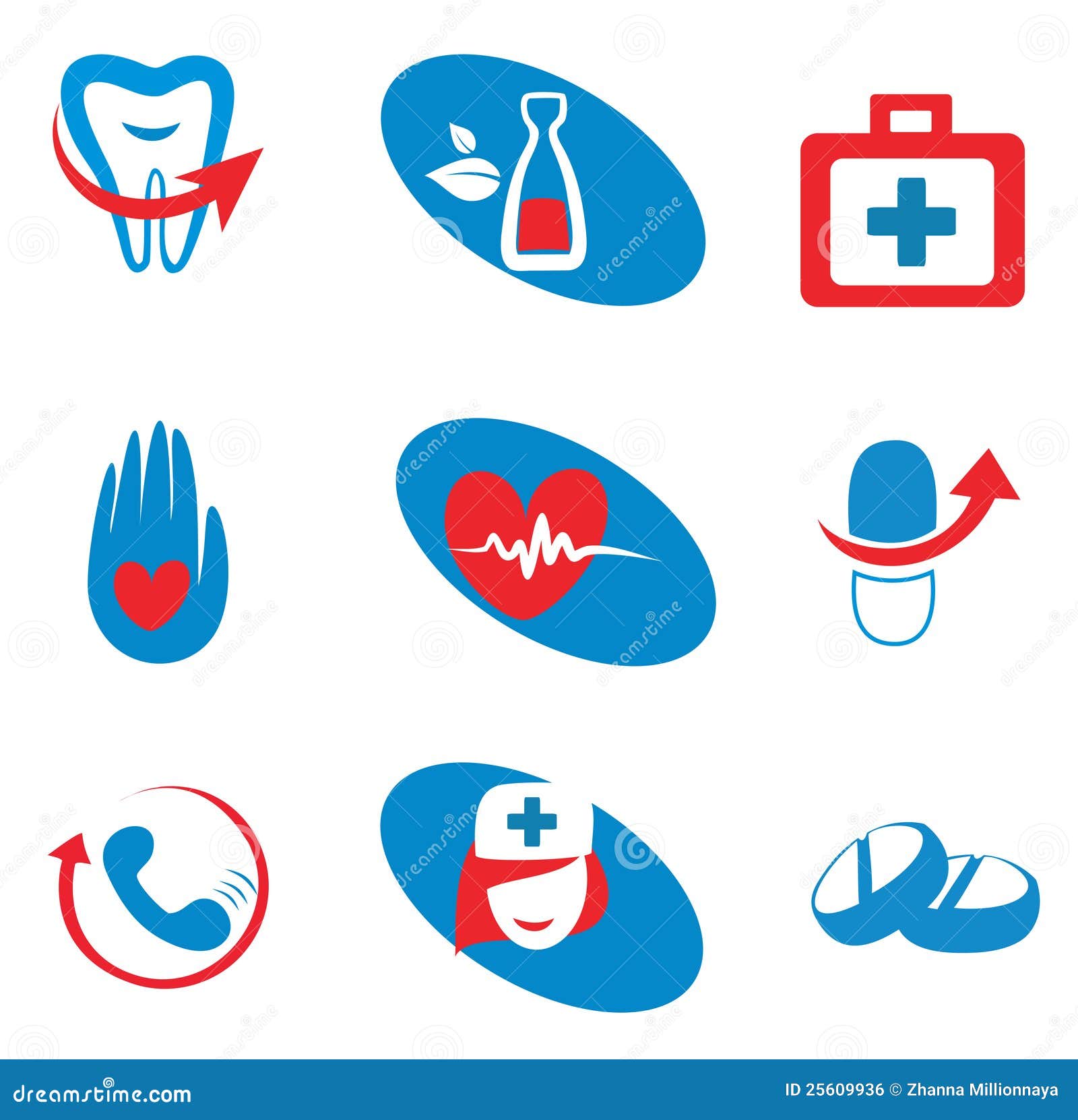 Conjunto De Iconos De La Medicina Ilustración del Vector - Ilustración ...