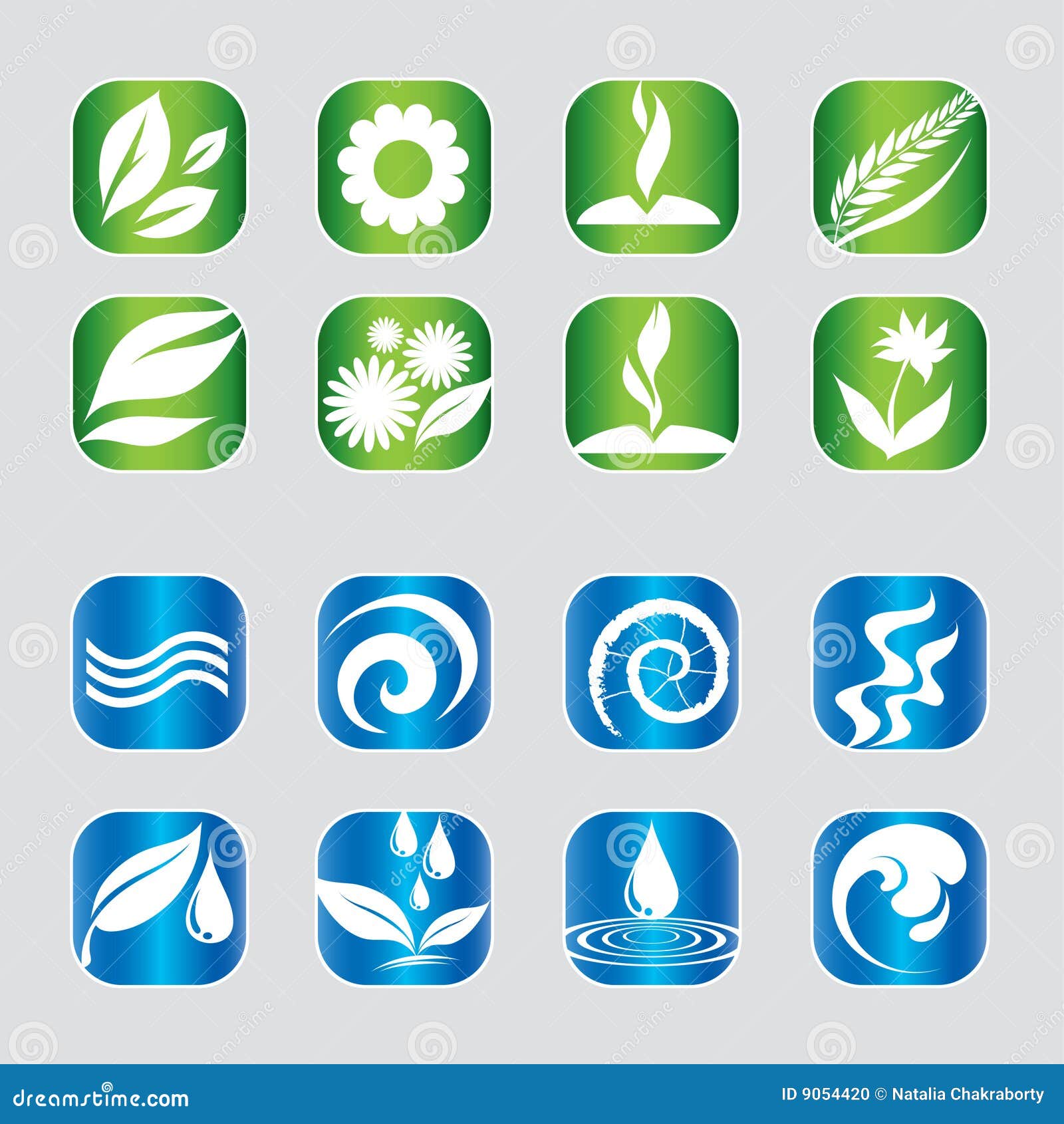 Sistema De Iconos De La Naturaleza Imagen. Imagen: 9054420