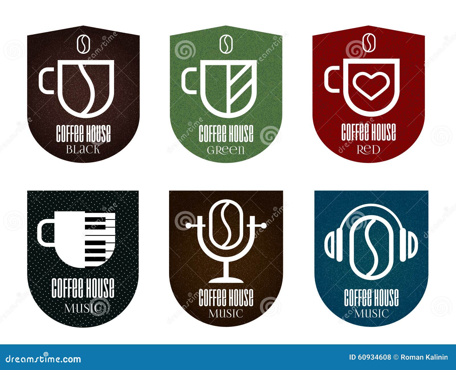 Conjunto De Iconos Del Café Ilustración del Vector - Ilustración de ...