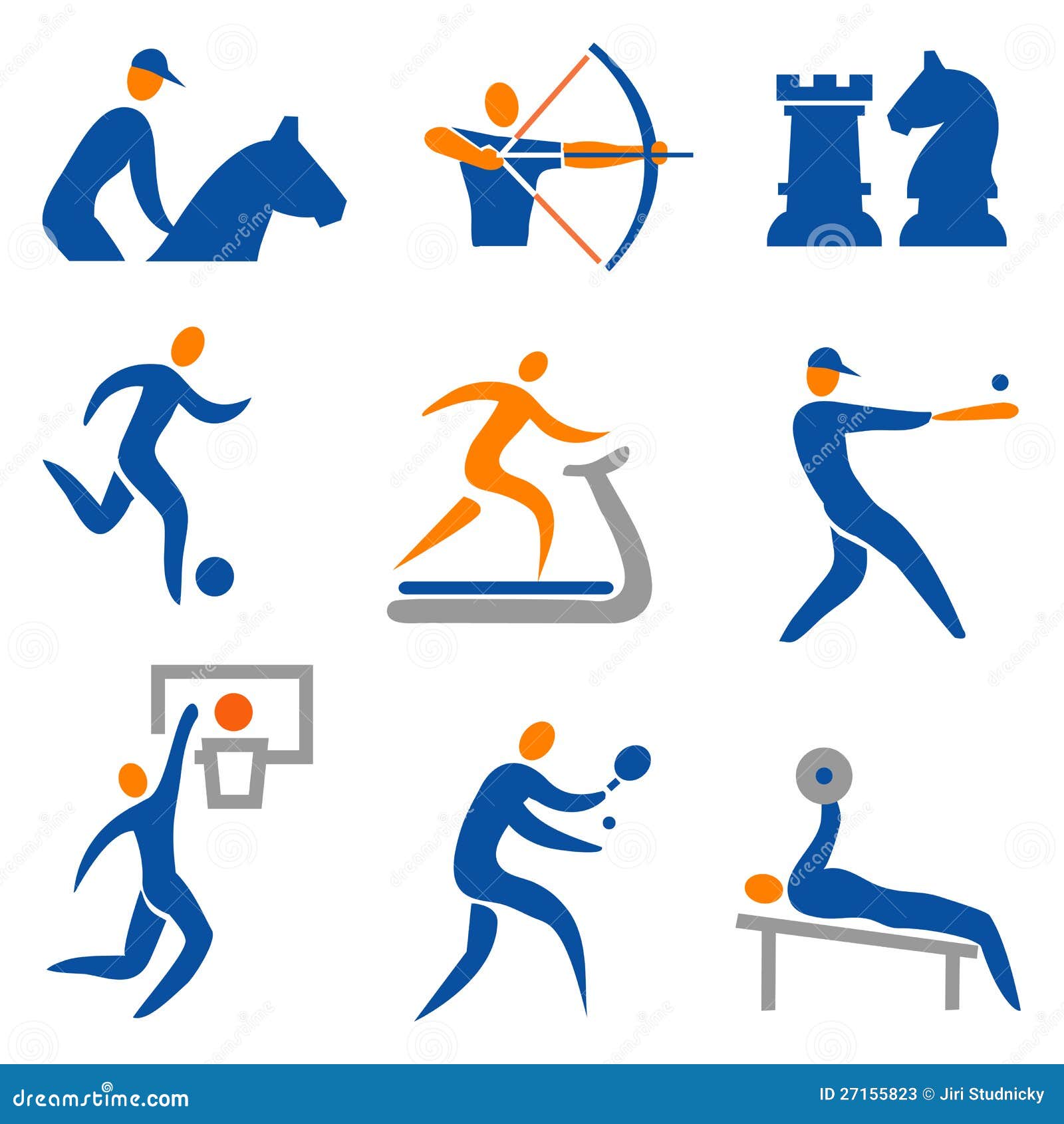 Conjunto De Iconos Del Deporte Ilustración del Vector - Ilustración de ...