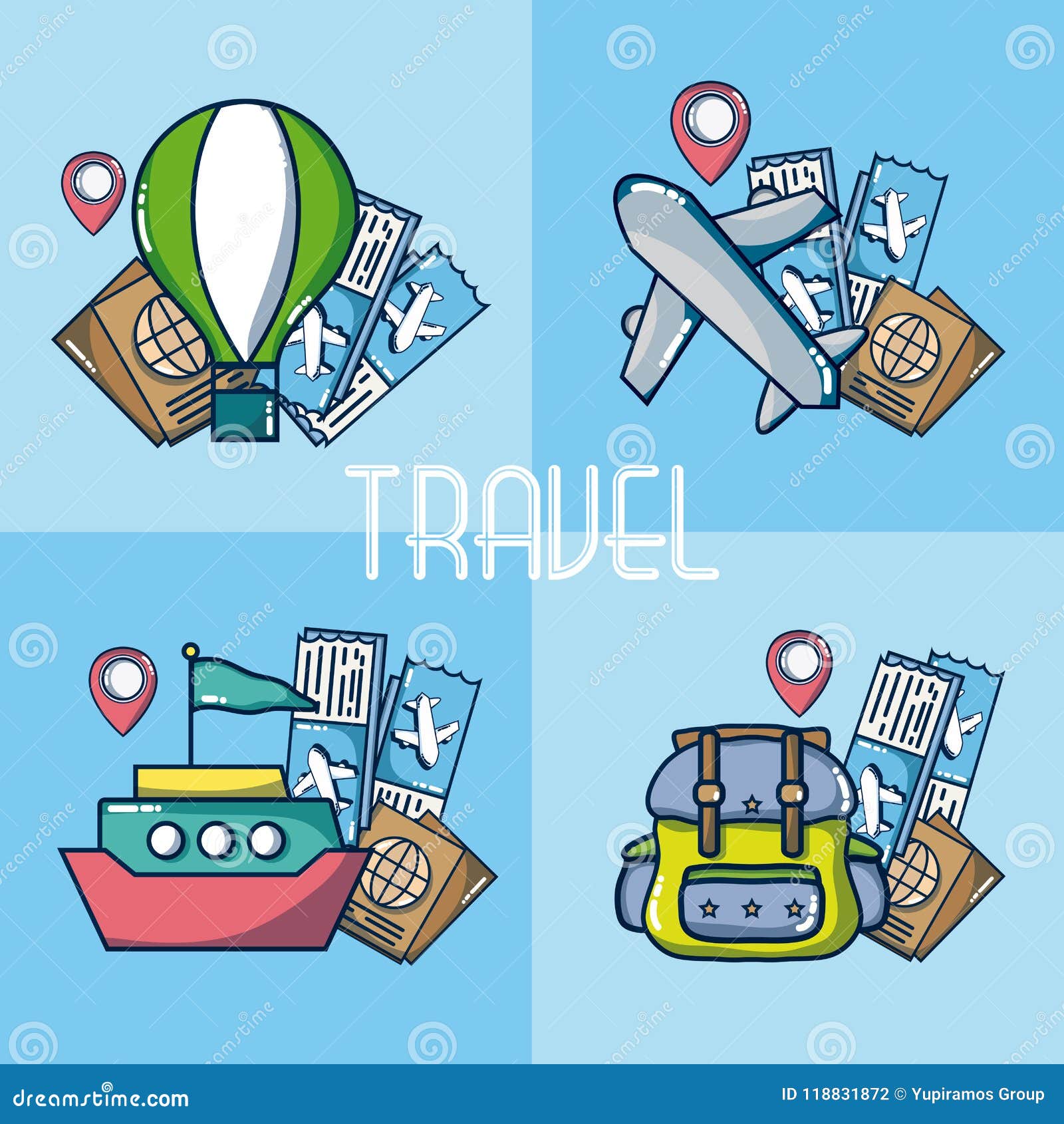 Conjunto De Iconos Del Recorrido Ilustración del Vector - Ilustración ...