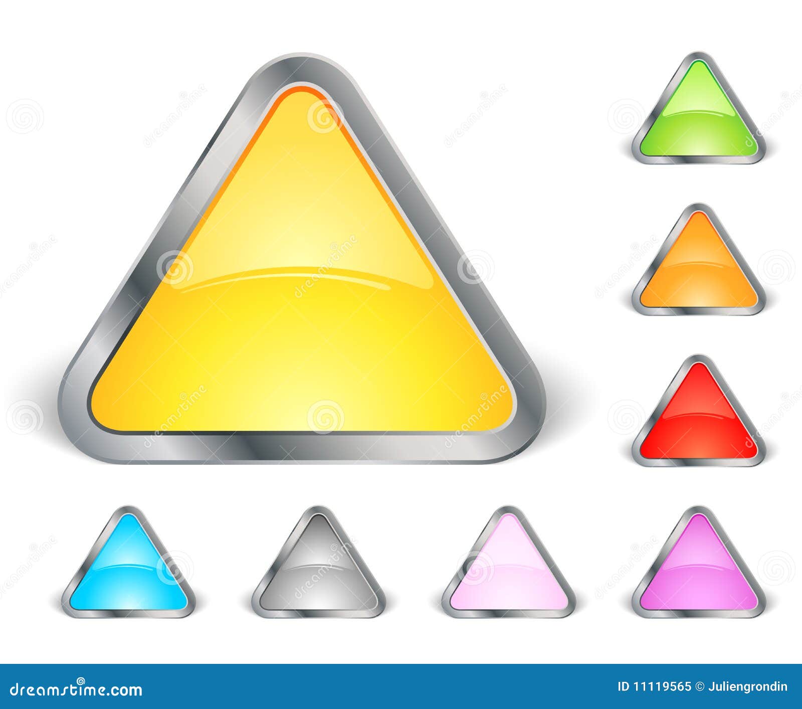 Conjunto De Iconos Del Triángulo Stock de ilustración - Ilustración de ...