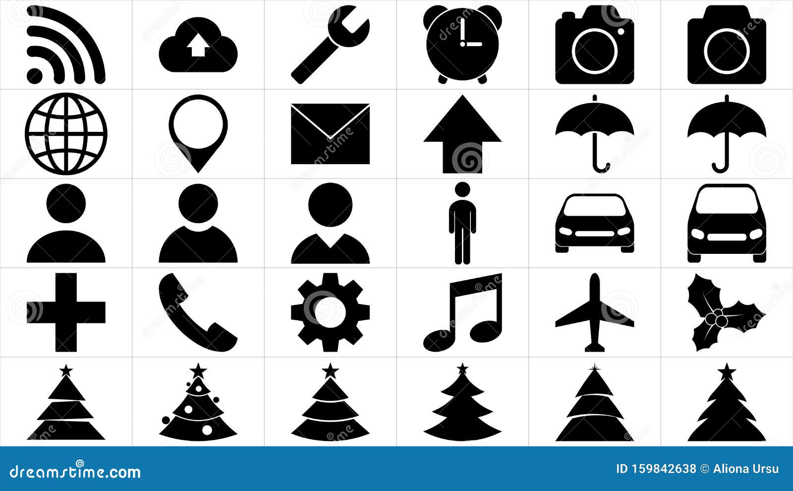 Conjunto De Iconos Diferentes Ilustración del Vector - Ilustración de ...