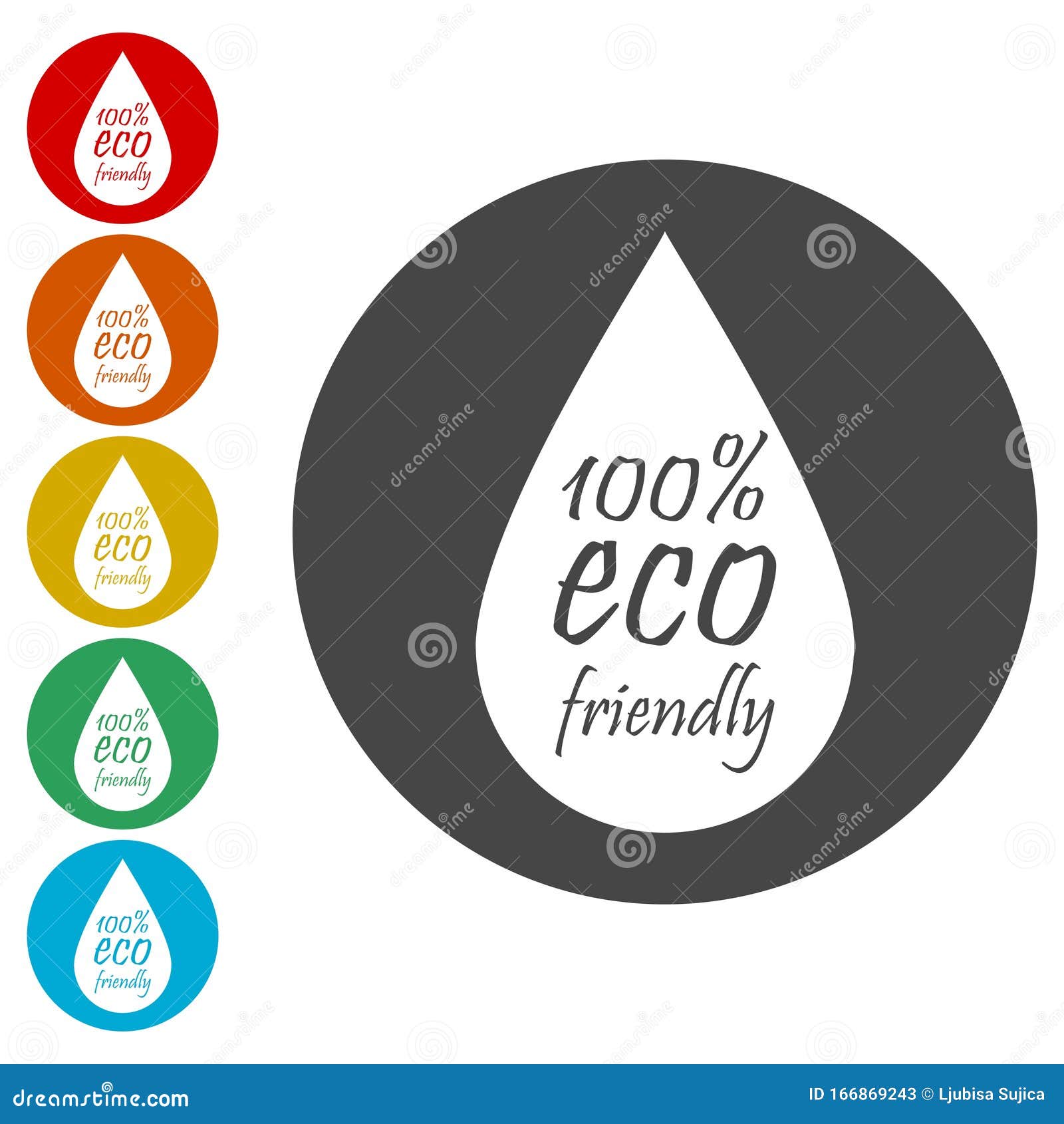 Conjunto De Iconos De Eco Drop Ilustración del Vector - Ilustración de ...