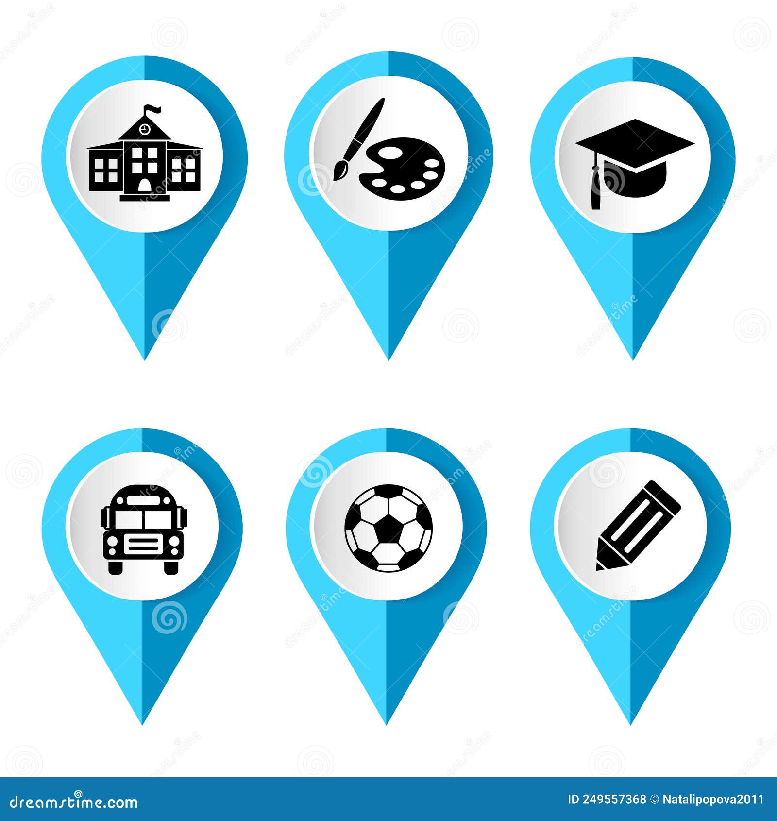 Conjunto De Iconos De Escuela. Ilustración Vectorial Ilustración del Vector - Ilustración de ...