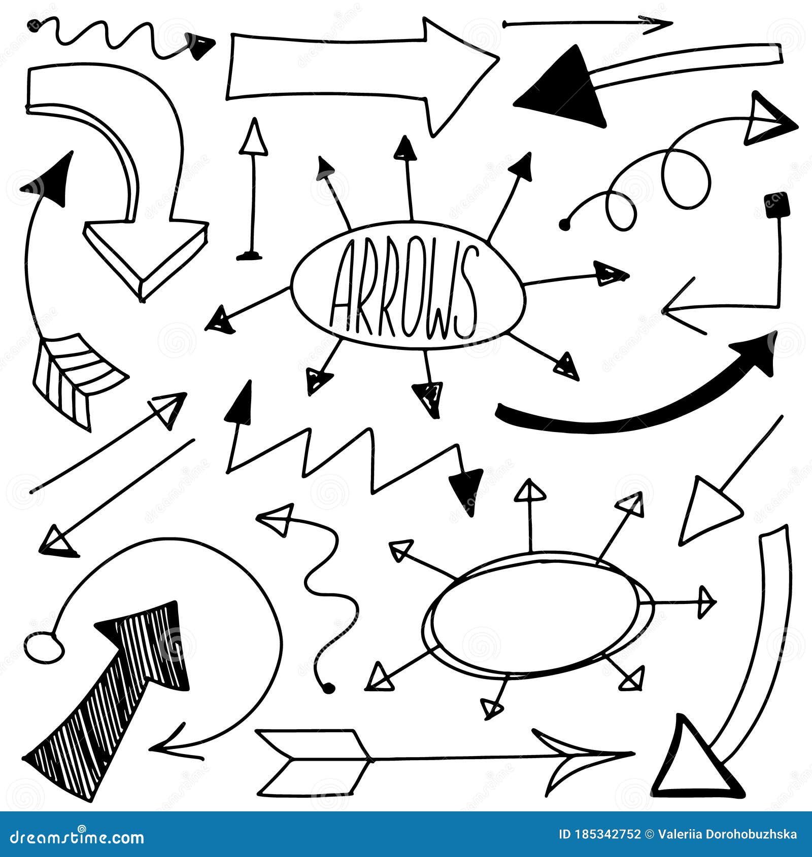 Conjunto De Iconos De Flechas De Doodle. Flecha Dibujada a Mano Negra ... Conjunto De Iconos De Flechas De Doodle. Flecha Dibujada a Mano Negra ...