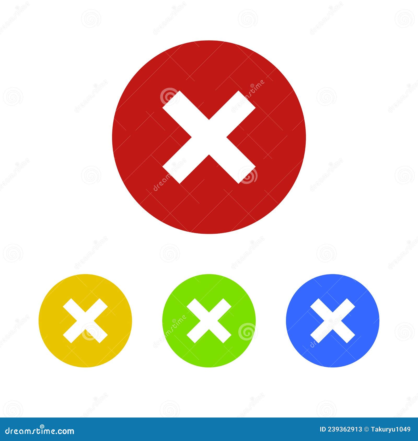 Conjunto De Iconos De Marca Transversal. Vector. Ilustración del Vector ...