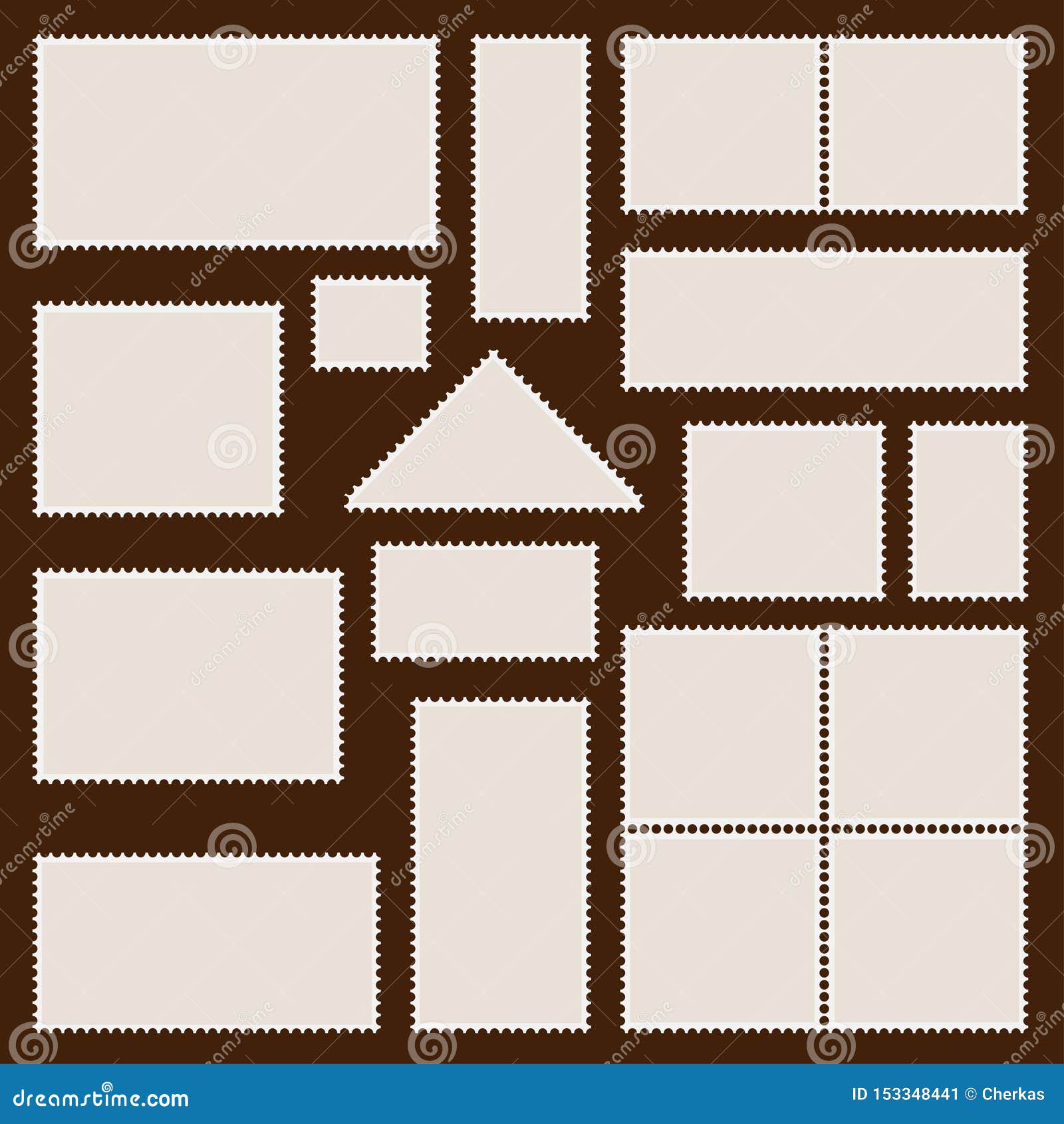 Conjunto De Iconos De Marcos Postales, Sellos Ilustración del Vector ... Conjunto De Iconos De Marcos Postales, Sellos Ilustración del Vector ...