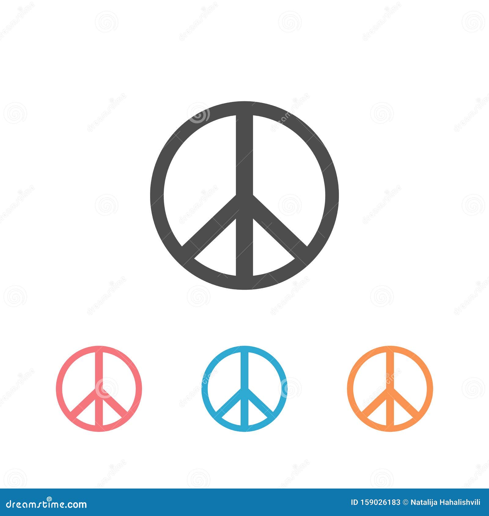 Conjunto De Iconos De Paz. Vector De Signo Ilustración del Vector ...