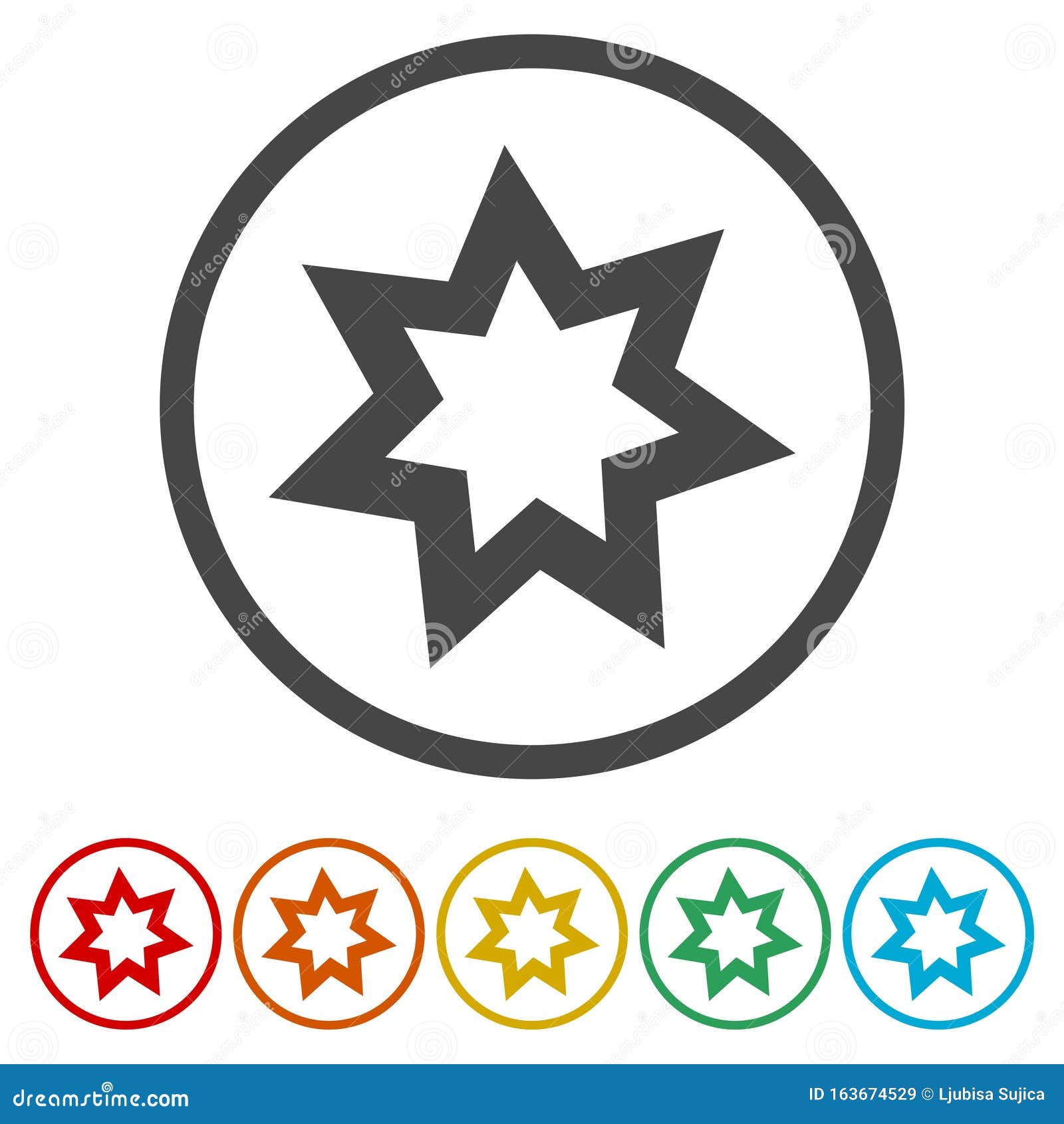 Conjunto De Iconos De Retro Stars Ilustración del Vector - Ilustración ...