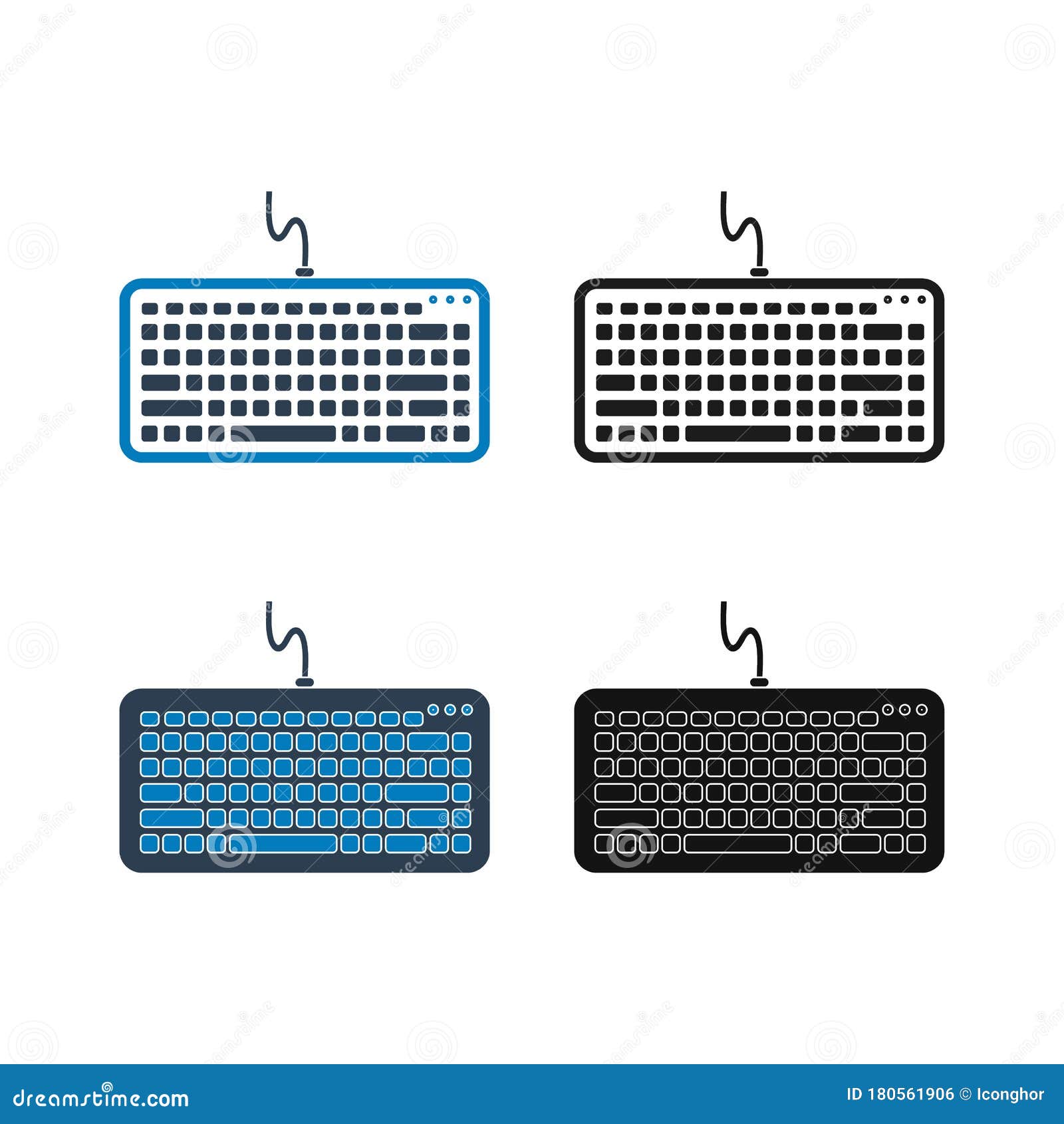 Conjunto De Iconos De Teclado. Ilustración del Vector - Ilustración de ...