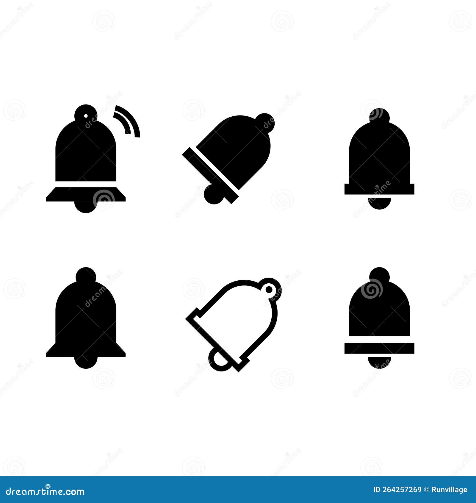 Conjunto De Iconos De Timbre En Vector Ilustración del Vector ...